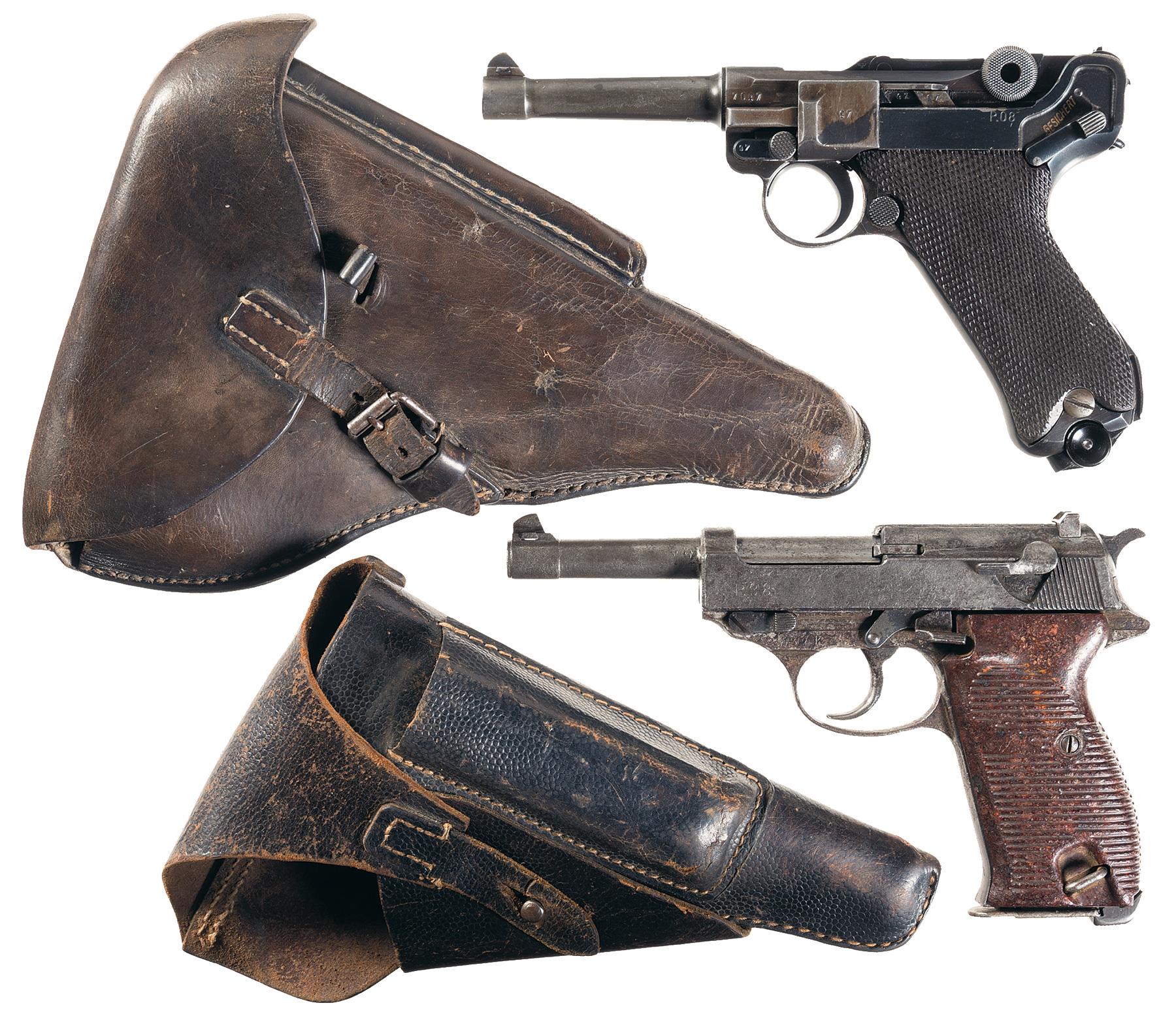 Two Nazi German Semi-Automatic Pistols with Holsters | Rock Island Auction