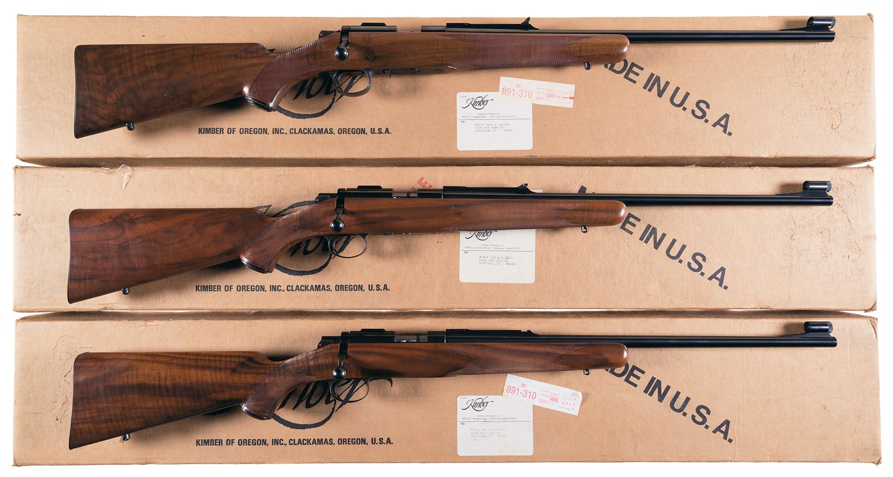 Three Matching Serial Numbered Kimber Model 82 Super America | Rock ...