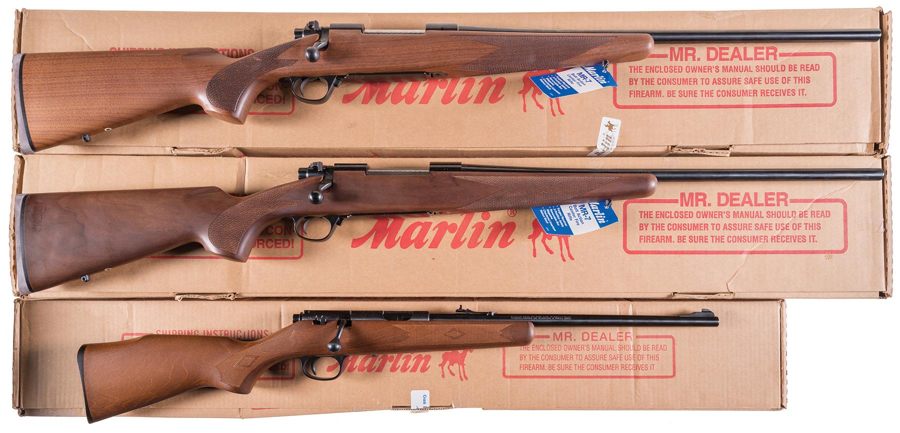 Three Marlin Lever Action Rifles with Original Boxes | Rock Island Auction