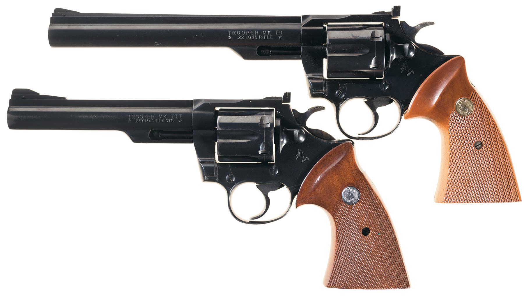Two Colt Trooper MK III Double Action Revolvers