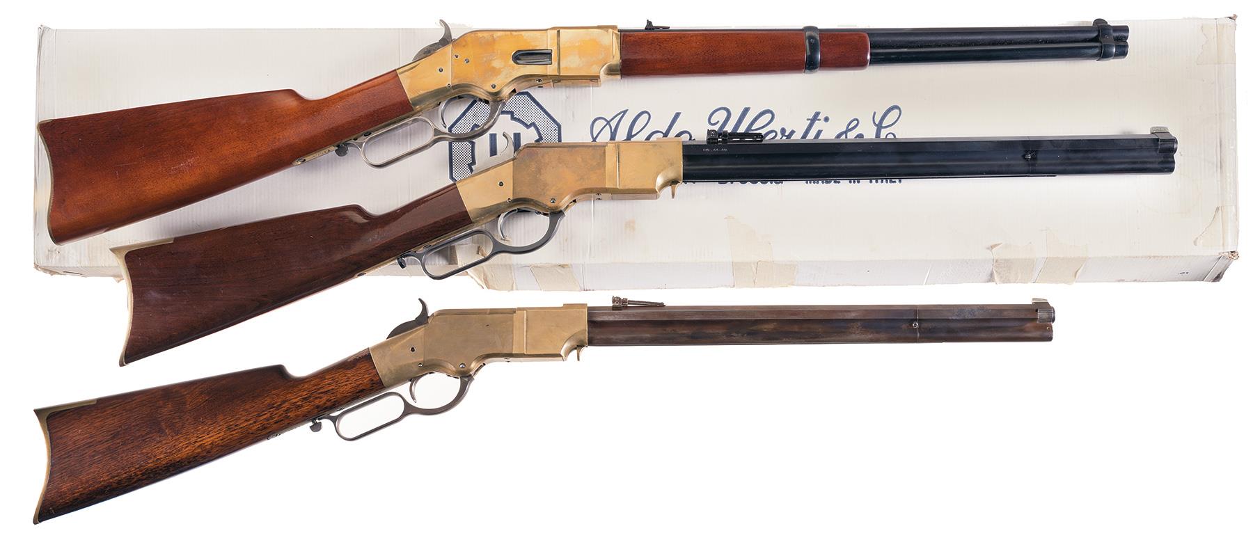 Three Reproduction Lever Action Long Guns | Rock Island Auction