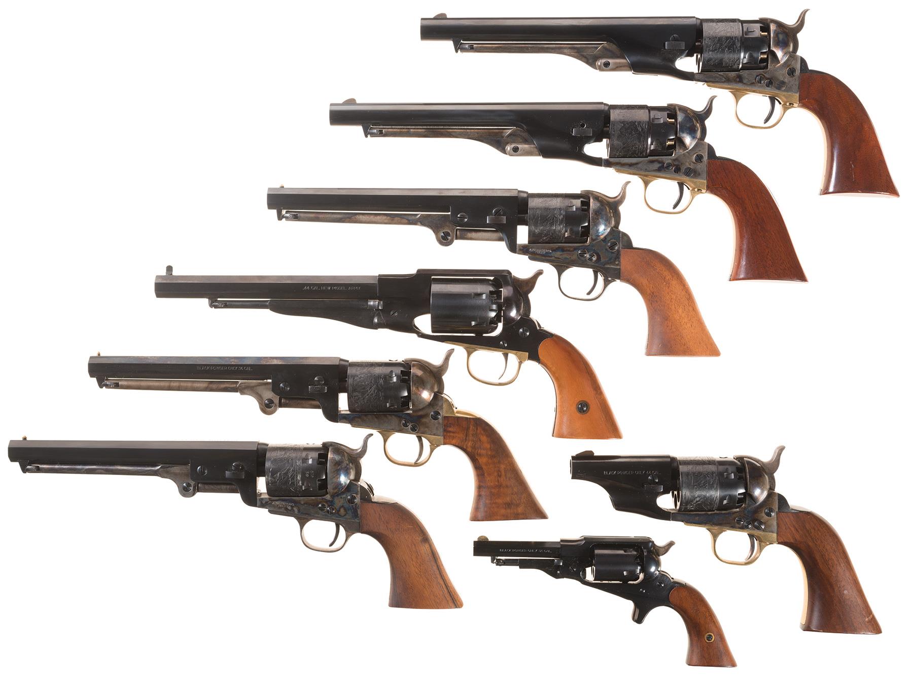 Eight Reproduction Percussion Revolvers | Rock Island Auction