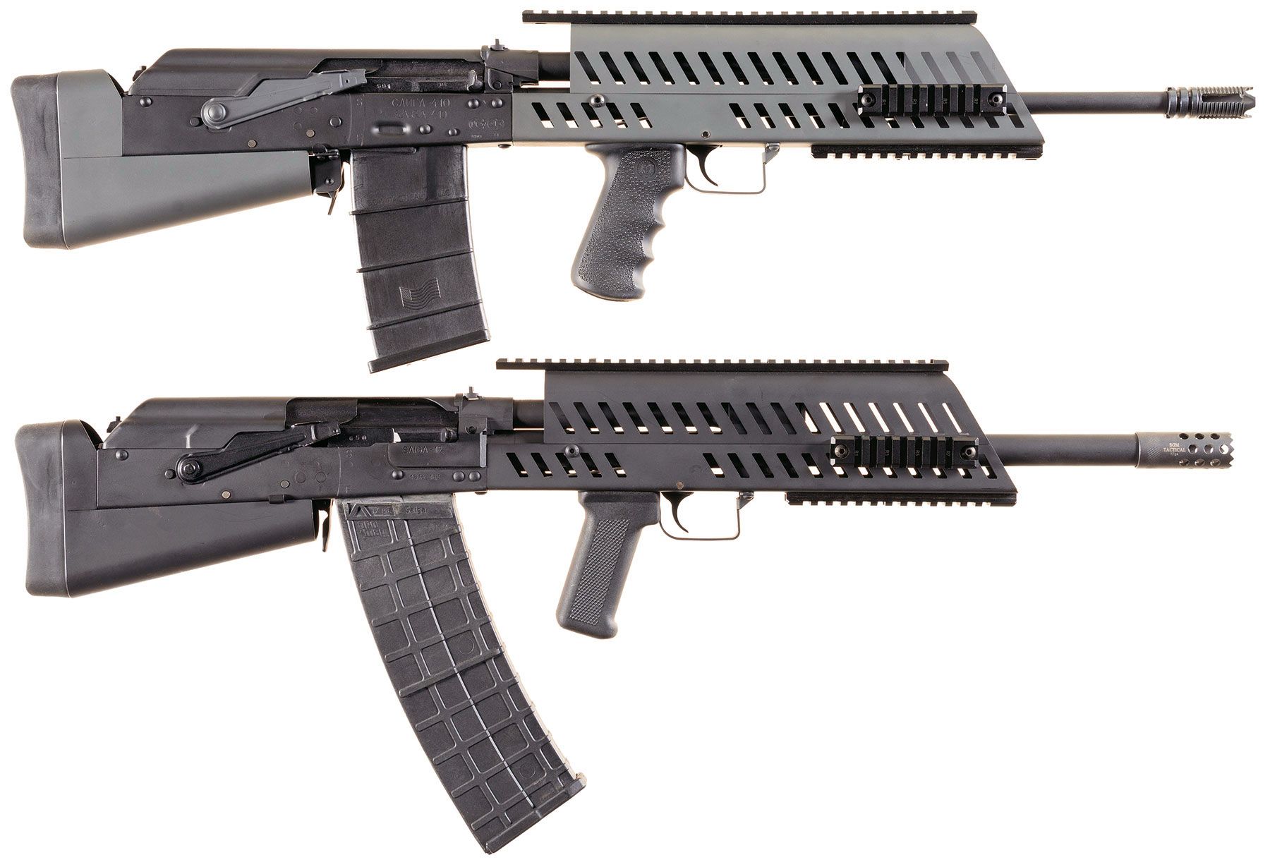 Two Saiga Semi-Automatic Shotguns -A) Izmash Saiga 410 Bullpup C | Rock ...