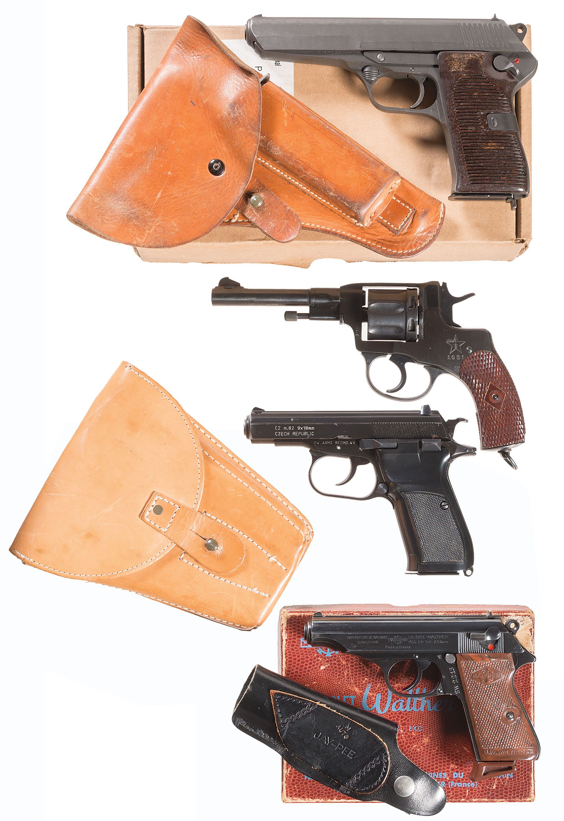 Four European Handguns -A) Cz Model 52 Semi-Automatic Pistol wit