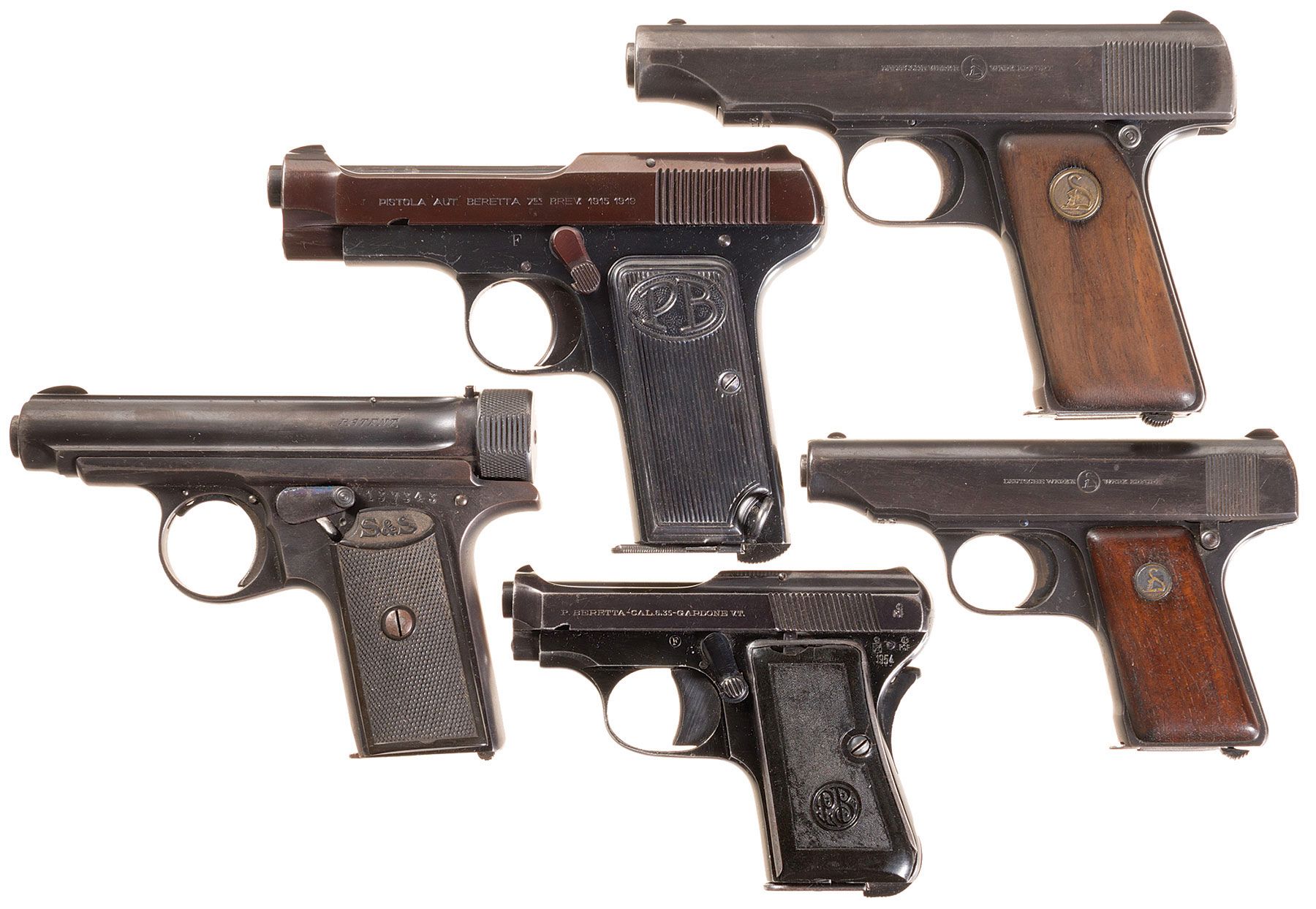Five European Semi-Automatic Pistols -A) Deutsche Werke Ortgies | Rock ...