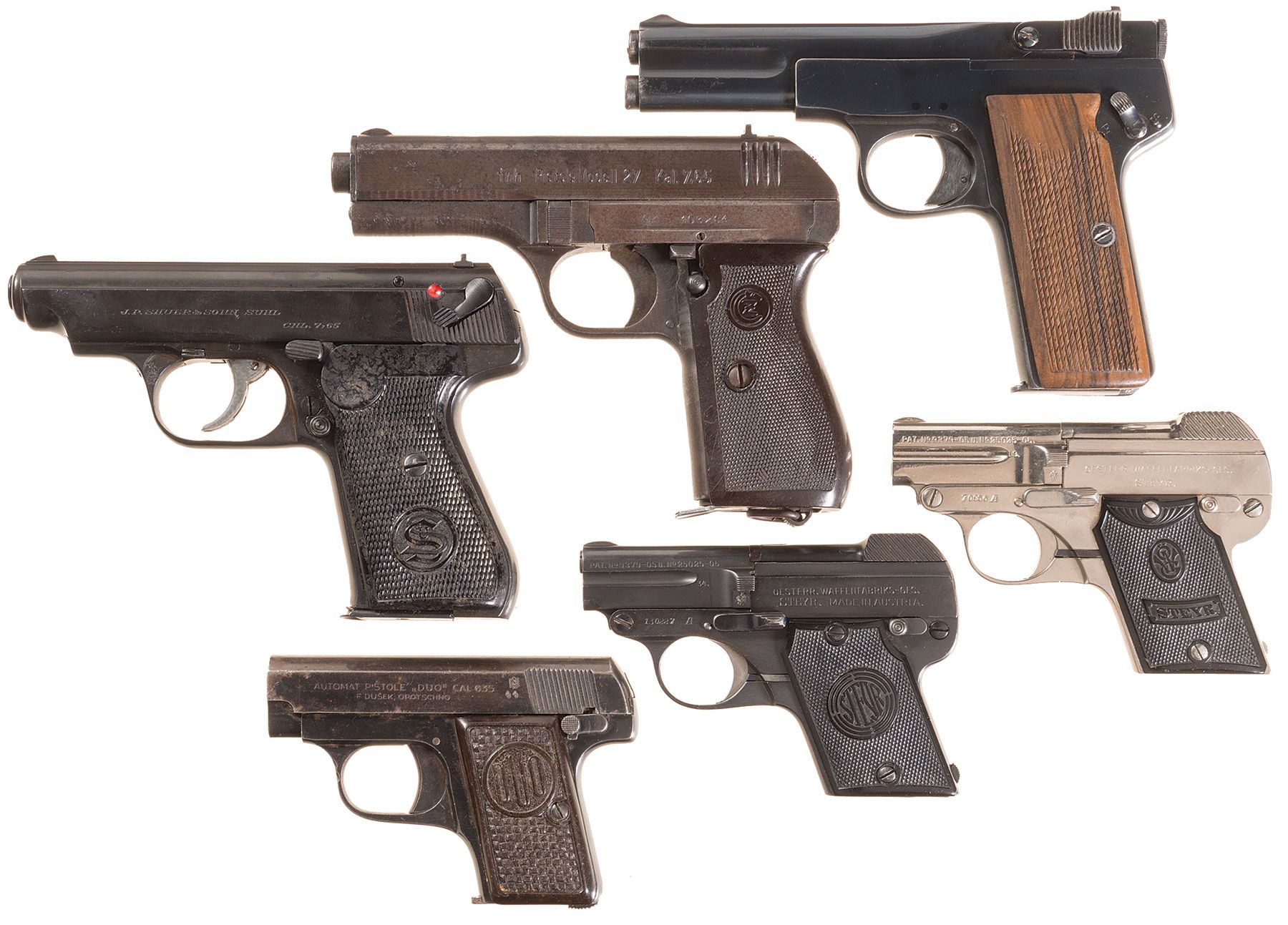 Six European Semi-Automatic Pistols -A) Friedrich Langenhan Mode | Rock ...