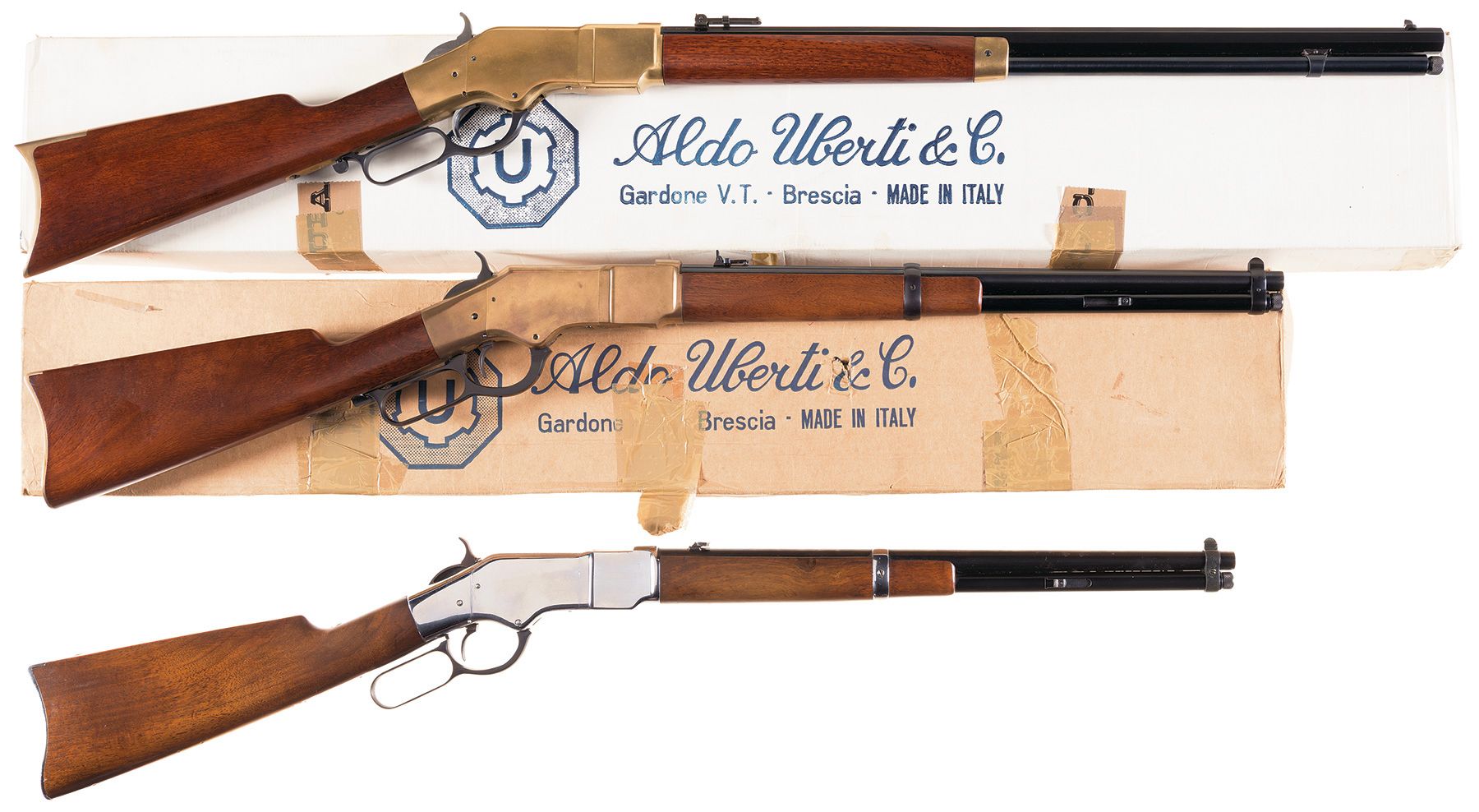 Three Lever Action Longarms -A) Uberti Model 1866 Rifle with Box | Rock ...