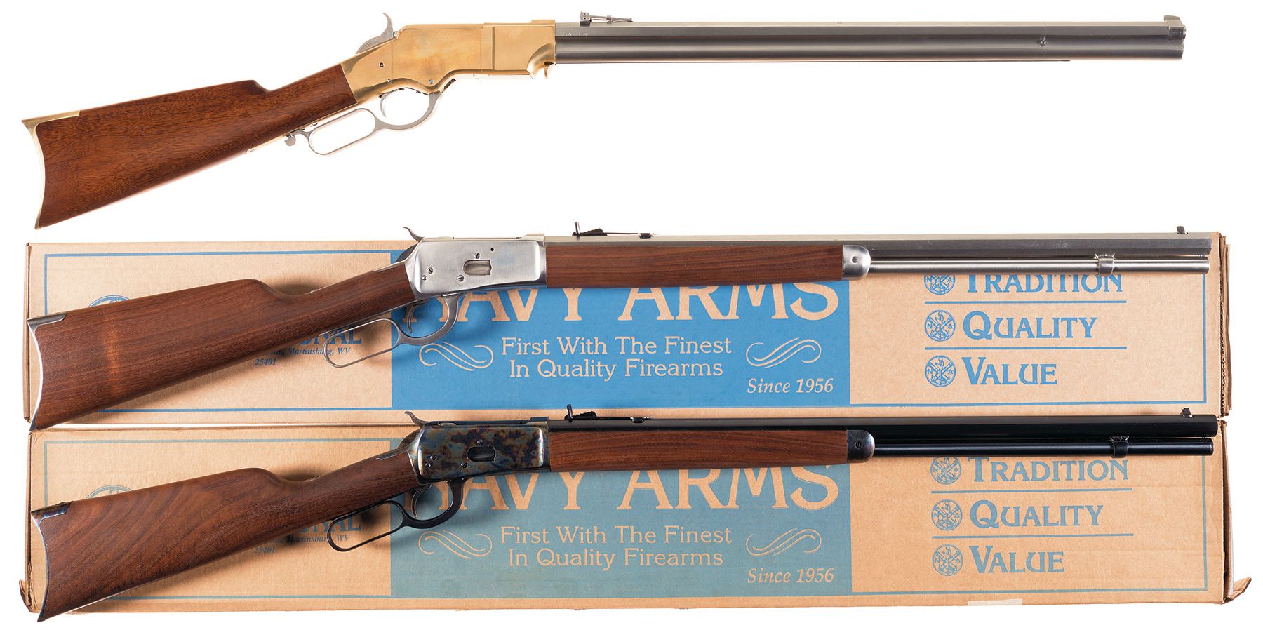 Three Lever Action Rifles -A) Uberti 1860 Henry Rifle | Rock Island Auction