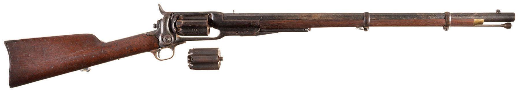 Centerfire Conversion Colt Model 1855 Revolving Rifle | Rock Island Auction