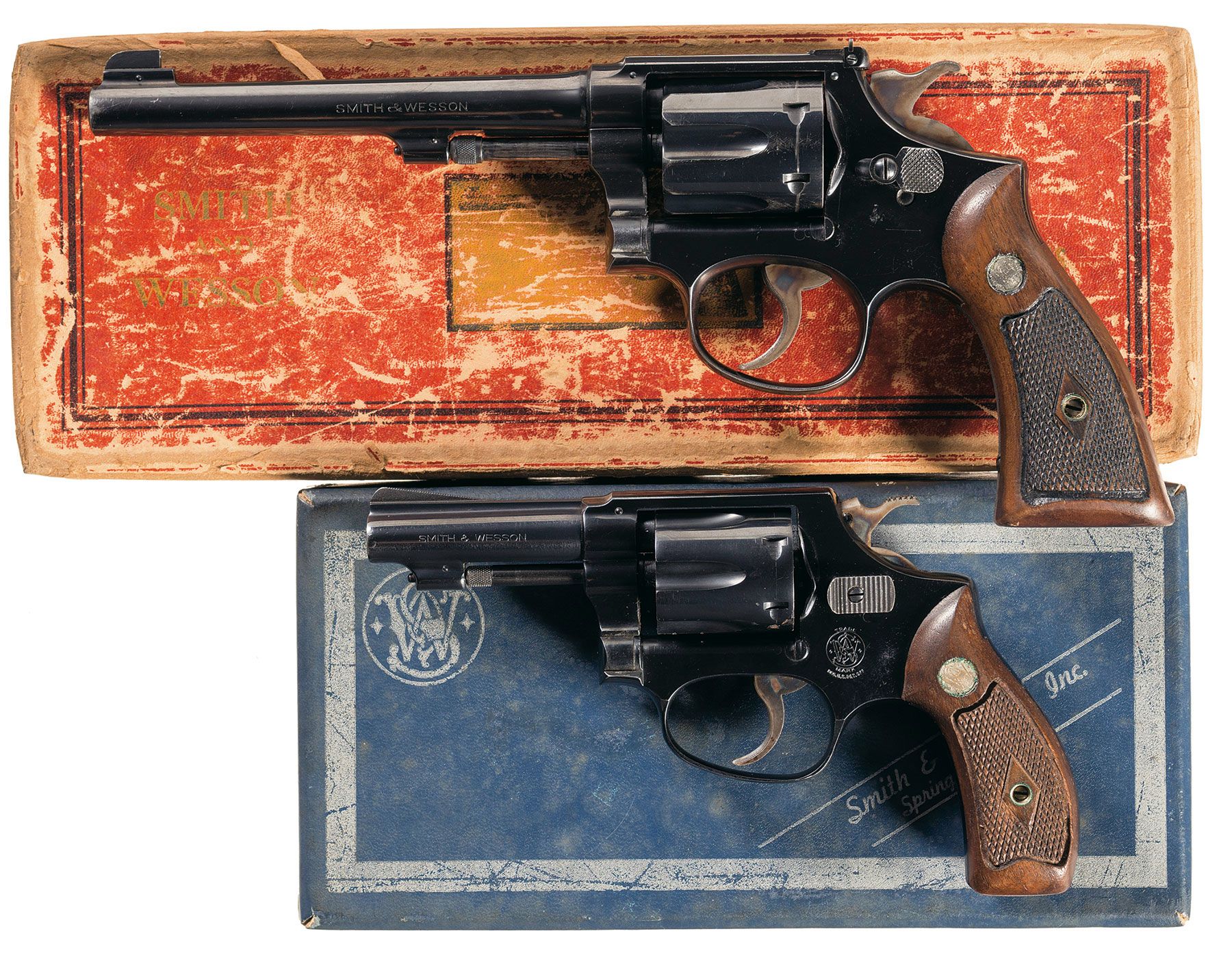 Two Smith & Wesson Double Action Revolvers with Original Boxes - | Rock ...