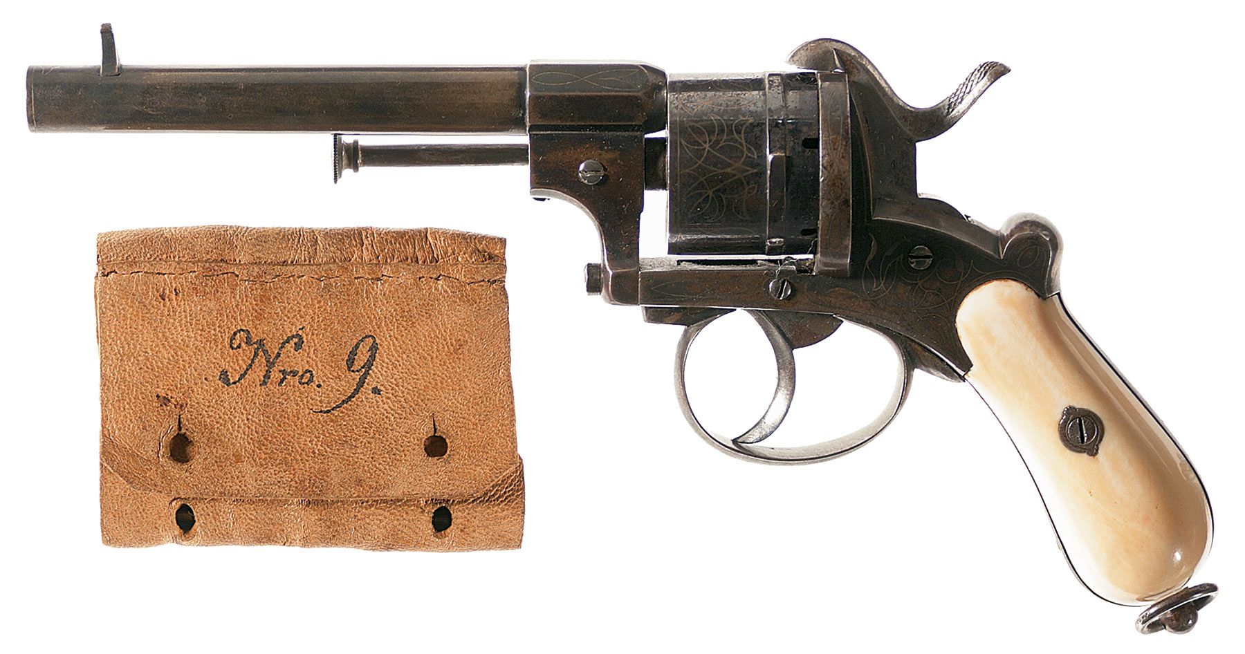 Gold Inlaid Belgian Pinfire Revolver | Rock Island Auction