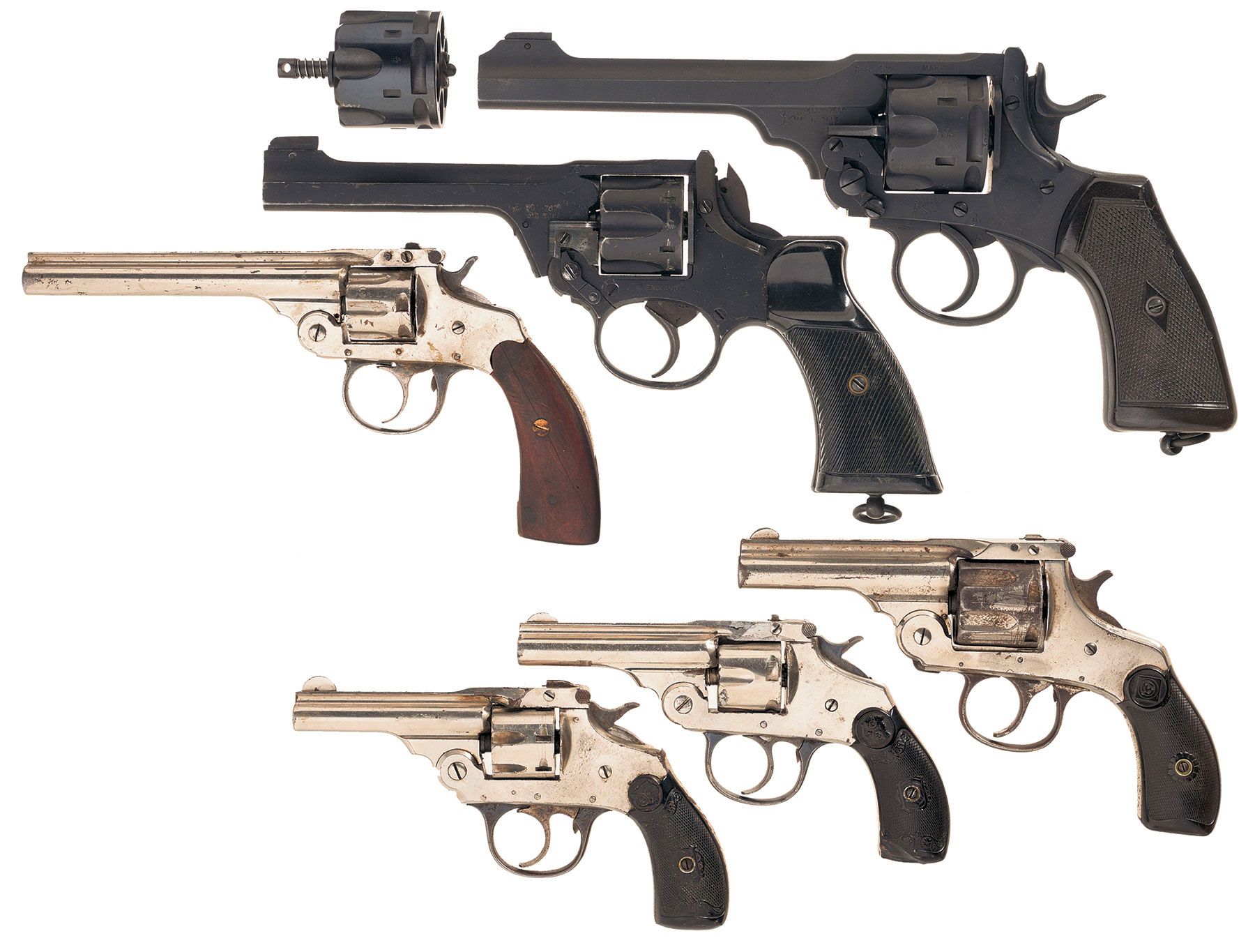 Six Double Action Revolvers -A) Webley & Scott Mark VI Revolver | Rock ...