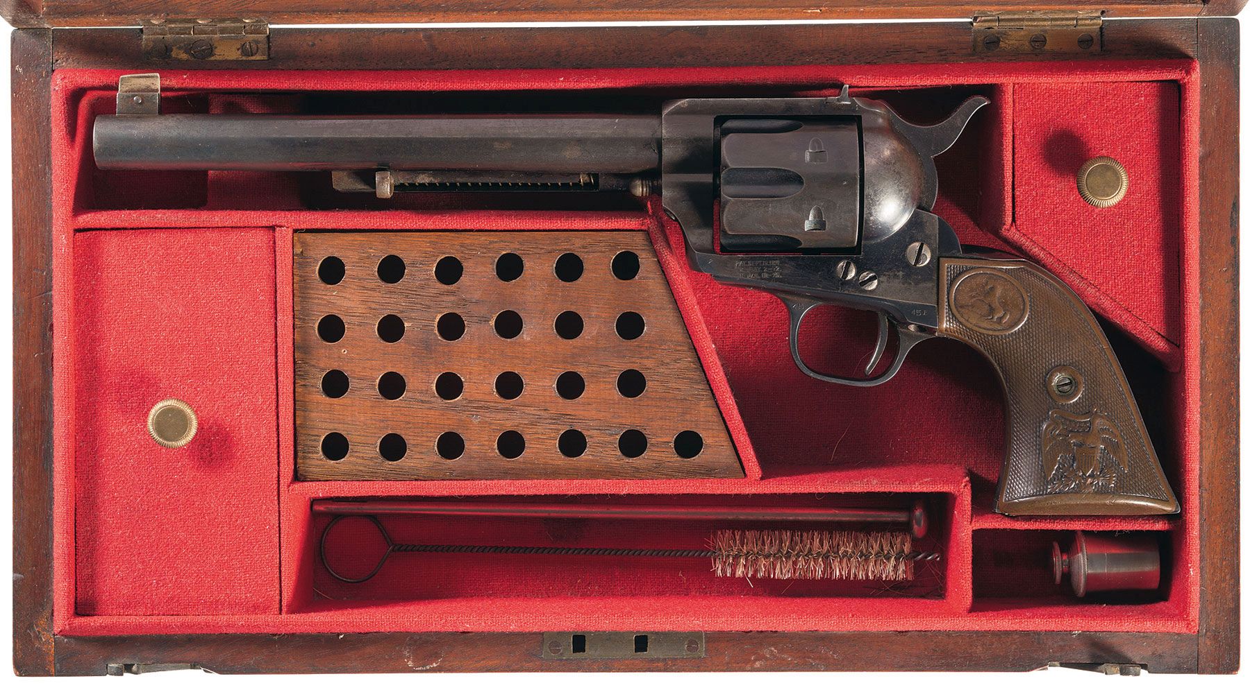 Colt London Flattop Target SAA Revolver with Case, Accessories | Rock ...