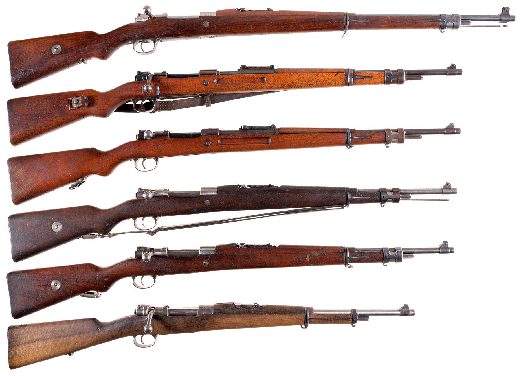Six Bolt Action Mauser Pattern Rifles -A) DWM Brazilian Contract | Rock ...