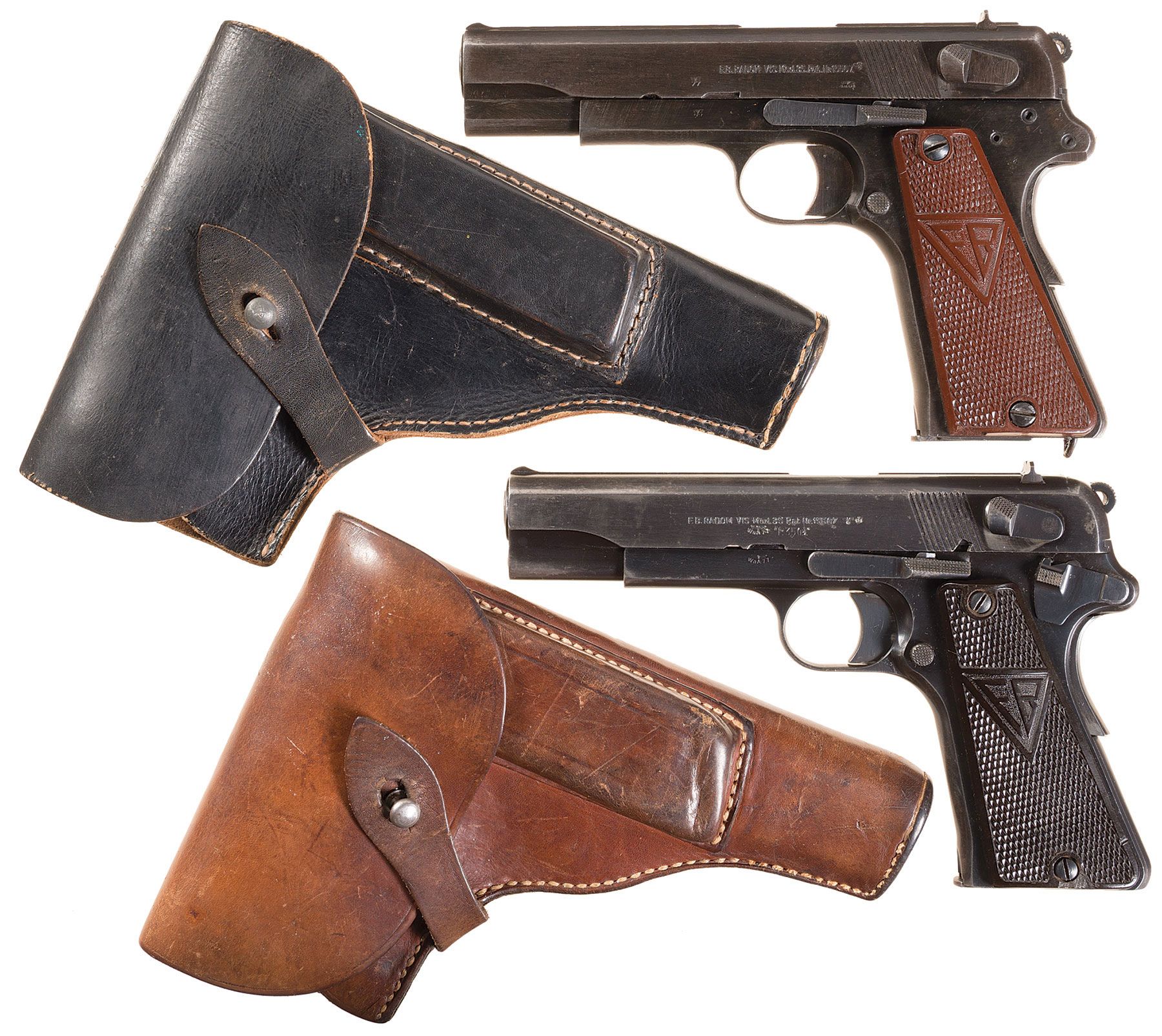 Two Nazi Proofed Radom VIS 35 Pistols with Holsters | Rock Island Auction