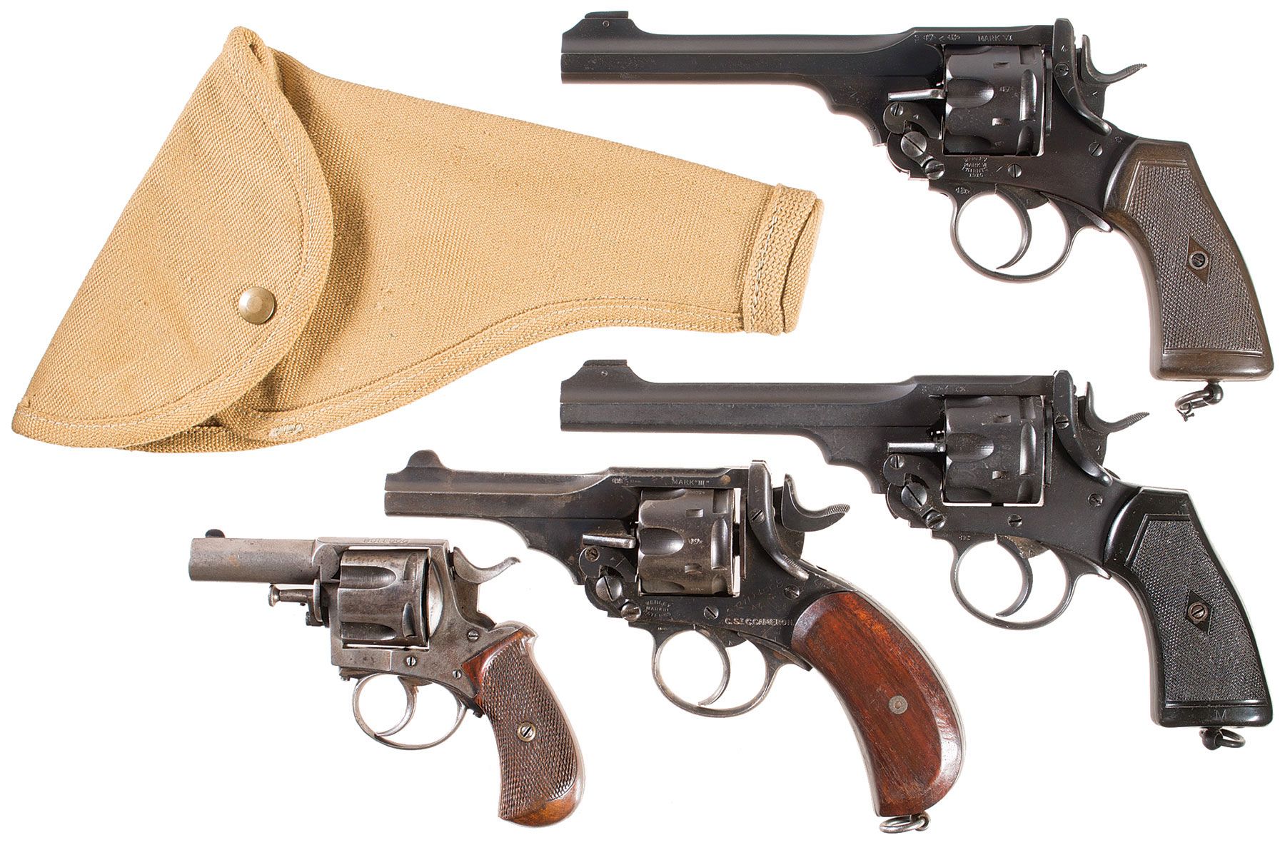 Four Double Action Revolvers -A) Webley & Scott Mark VI Revolver | Rock ...