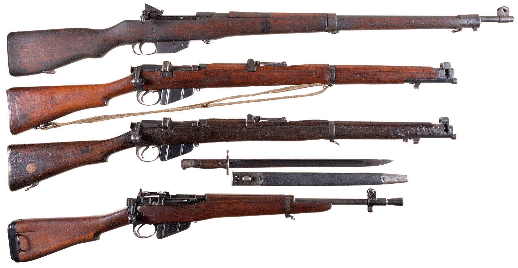 Four Bolt Action Military Long Guns -A) Ross M10 Straight Pull R | Rock ...