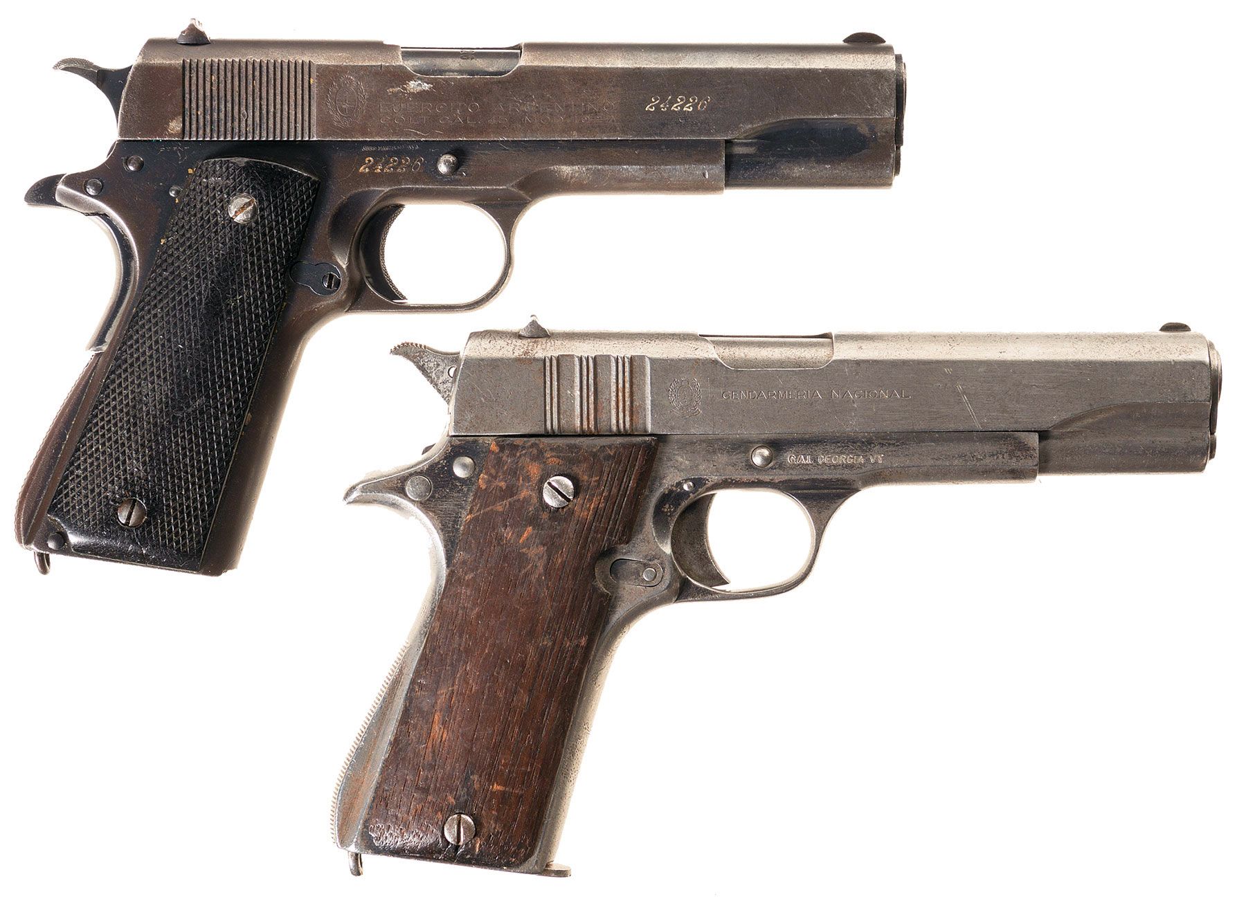 Two Argentinean Military 45 ACP Semi-Automatic Pistols | Rock Island ...