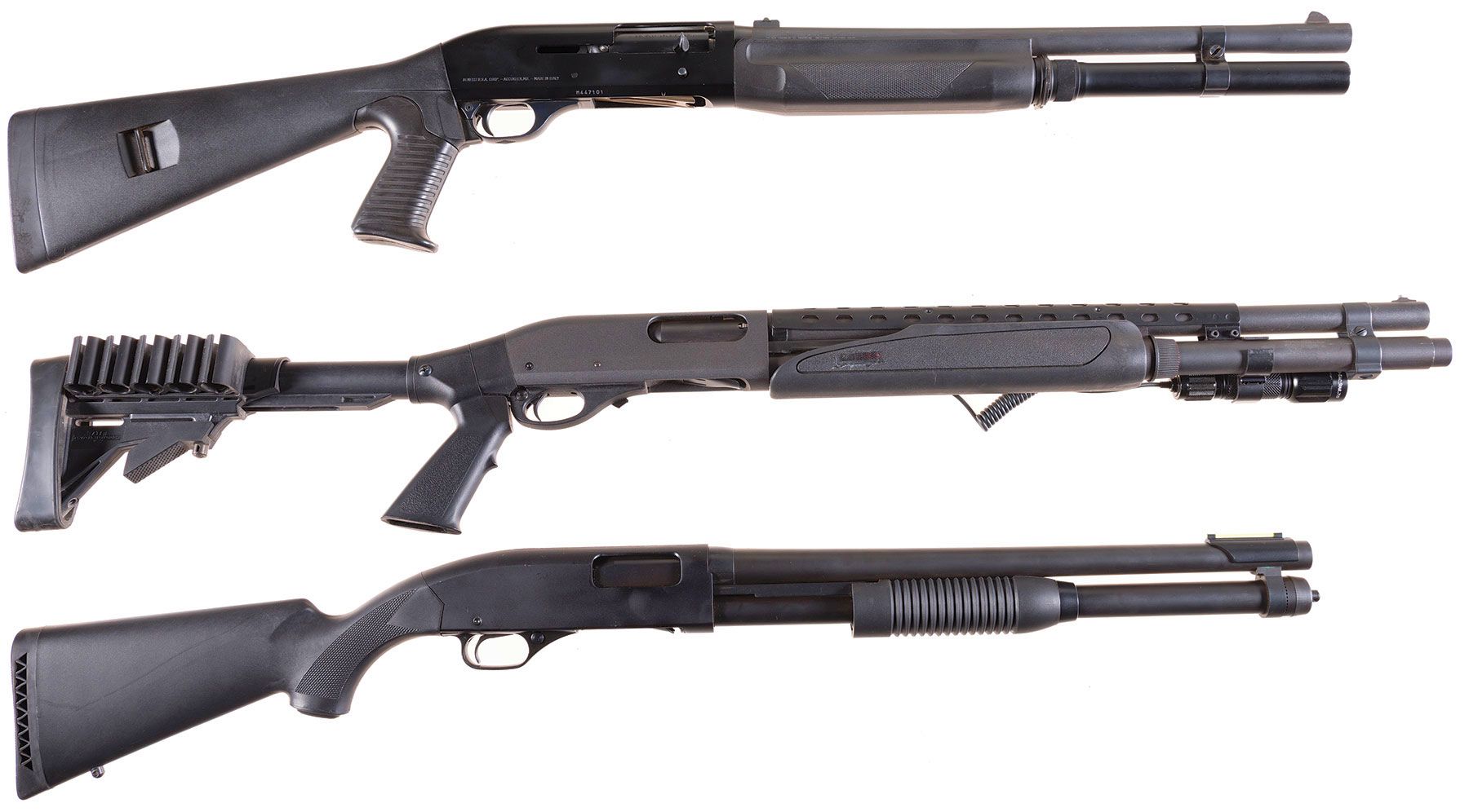 Three Shotguns -A) Benelli M1 Super 90 Semi-Automatic Shotgun | Rock ...