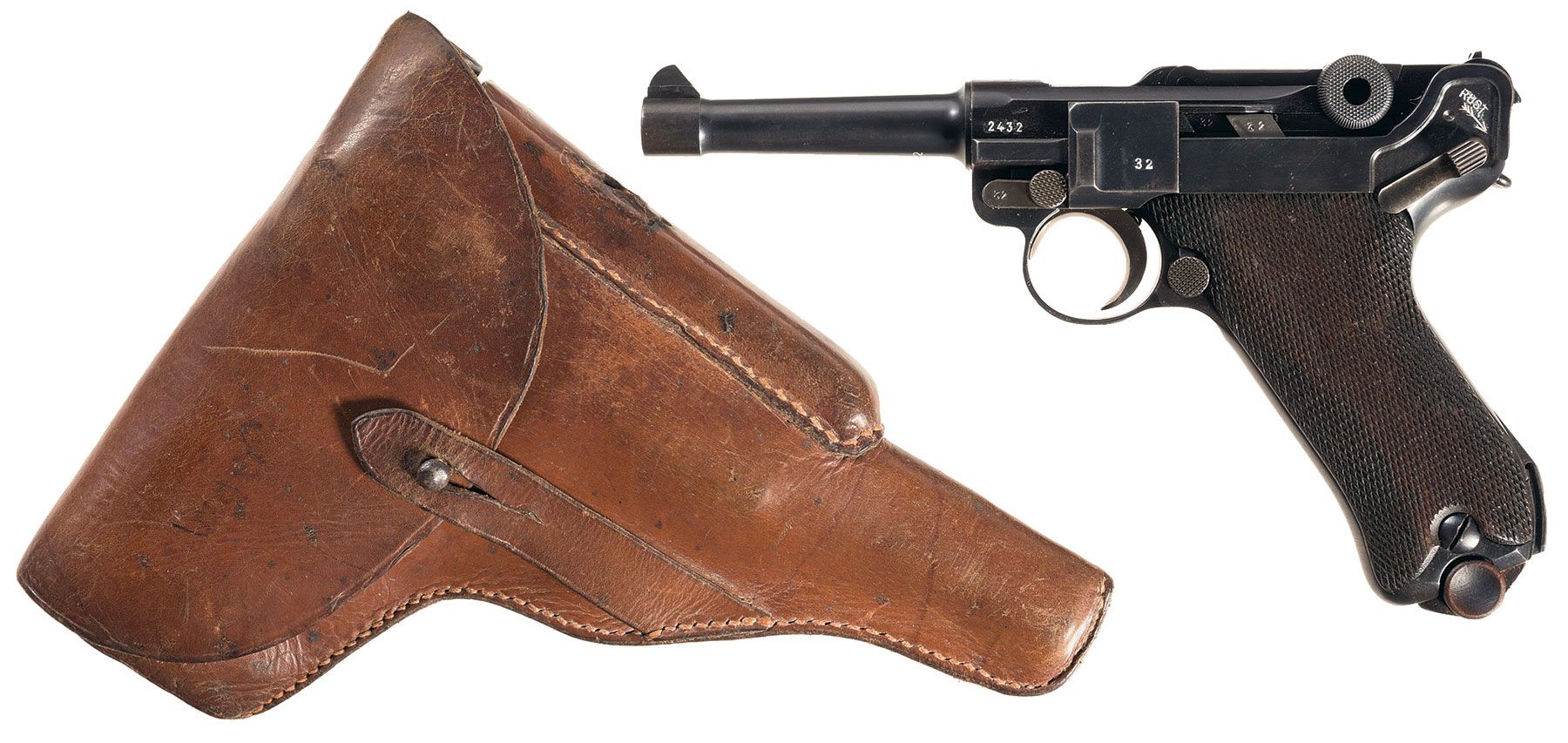 Mauser '1939' Dutch Contract Luger w/Extra Magazine, Holster | Rock ...