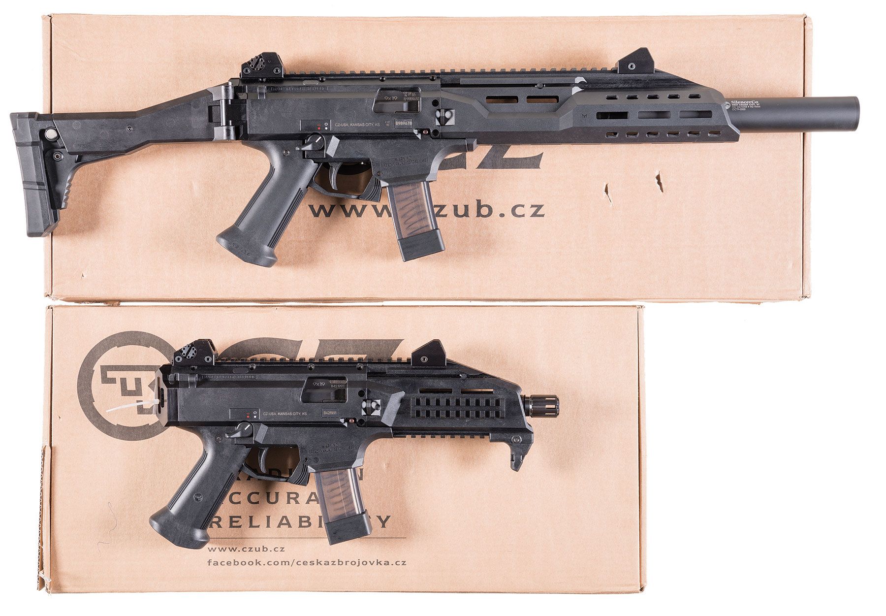 Two Cz Semi-Automatic Firearms with Boxes -A) Cz Scorpion EVO 3 | Rock ...