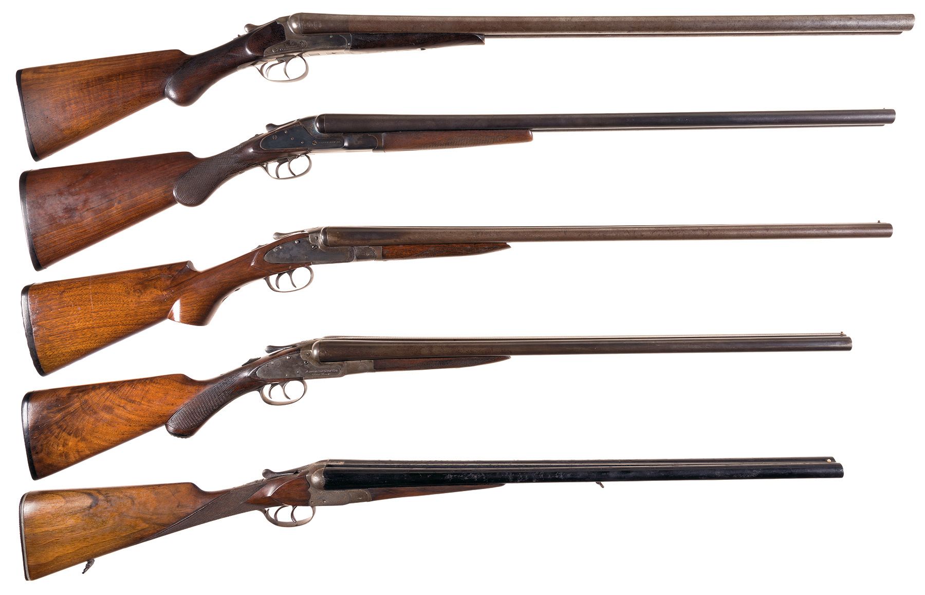Five Double Barrel Shotguns -A) Pieper Arms Co. Robert's Hammerl | Rock ...