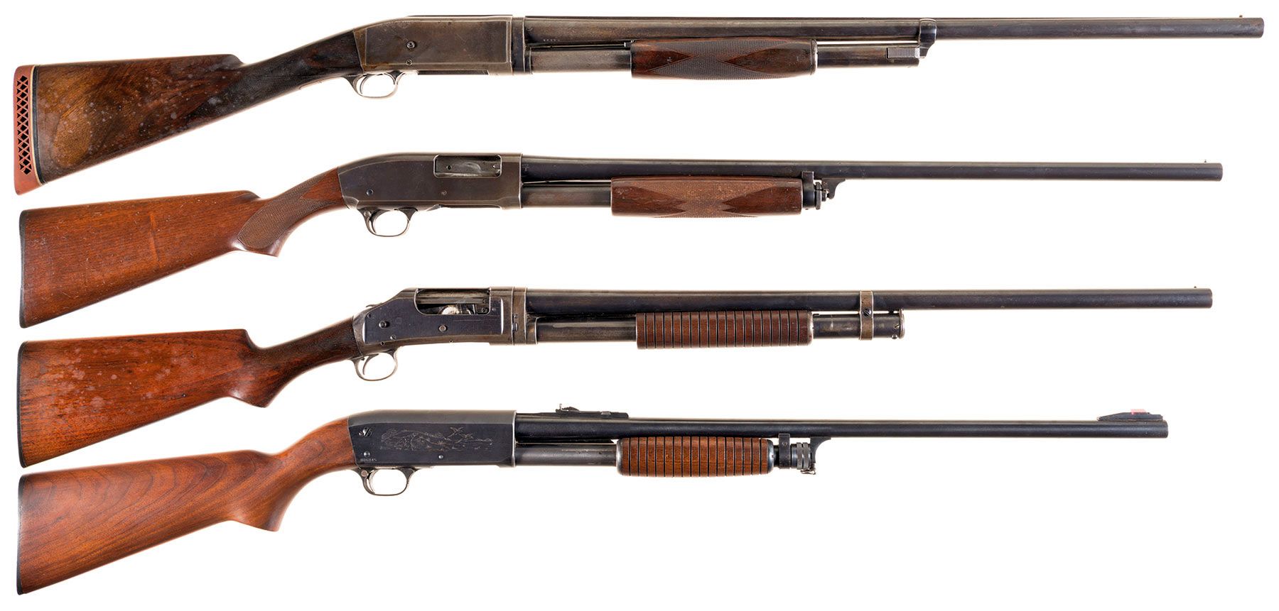 Four Slide Action Shotguns -A) Remington Model 10 Trap Grade Sho | Rock ...