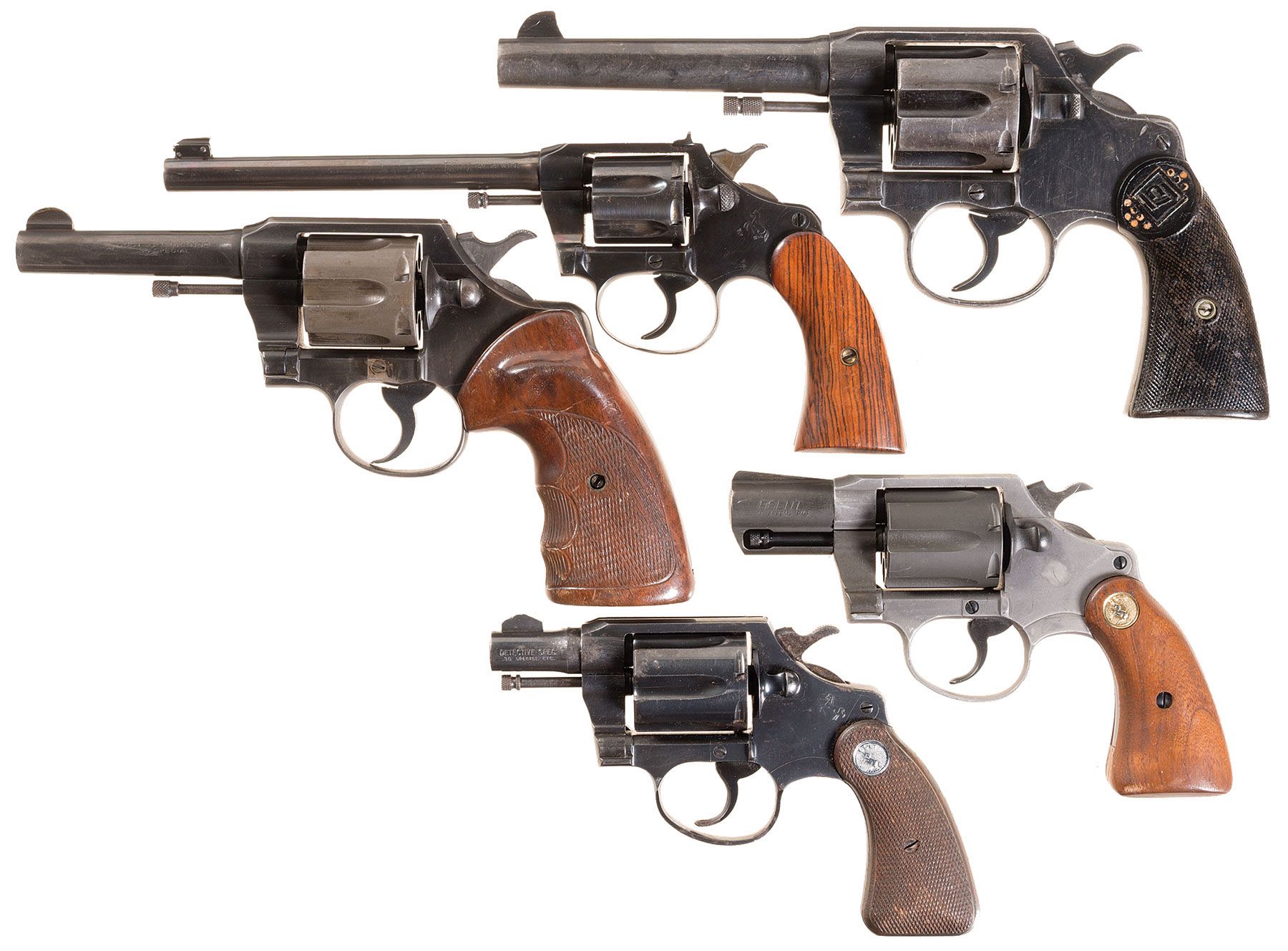Five Colt Double Action Revolvers -A) Colt New Service Revolver | Rock ...