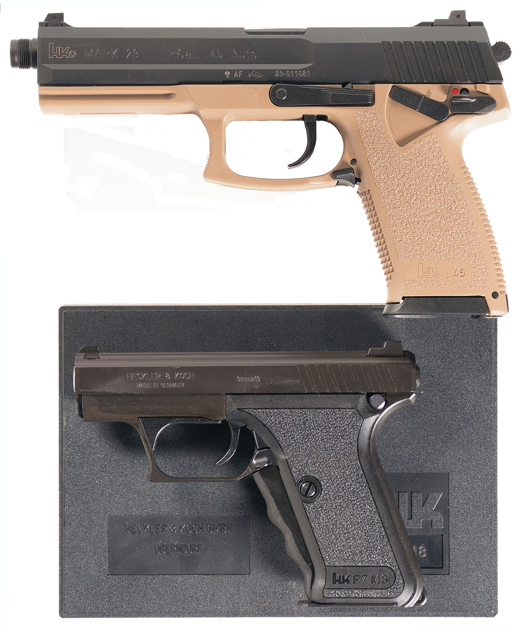 Two Heckler & Koch Semi-Automatic Pistols with Cases -A) H&K Mar | Rock ...