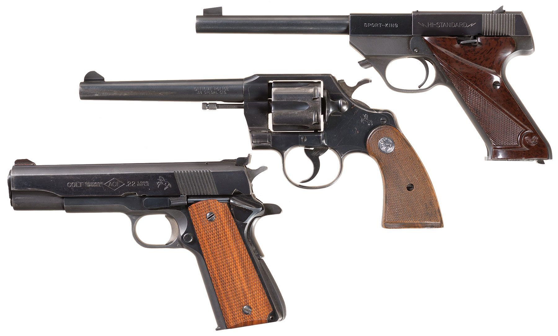 Three Handguns -A) High Standard Sport King SK-100 Semi-Automati | Rock ...