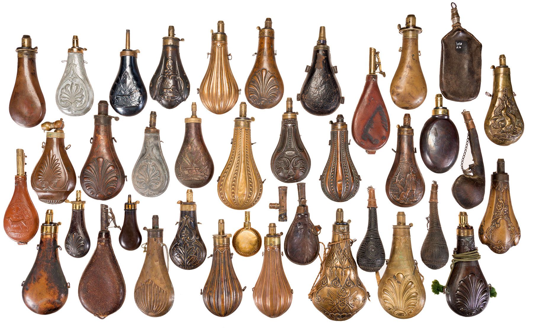 Assorted Powder Flasks and Bags | Rock Island Auction