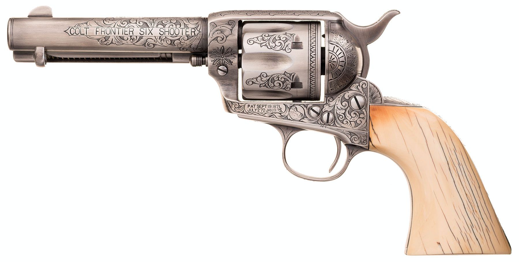 Engraved 1st Gen. Colt Frontier Six Shooter SAA Revolver | Rock Island ...