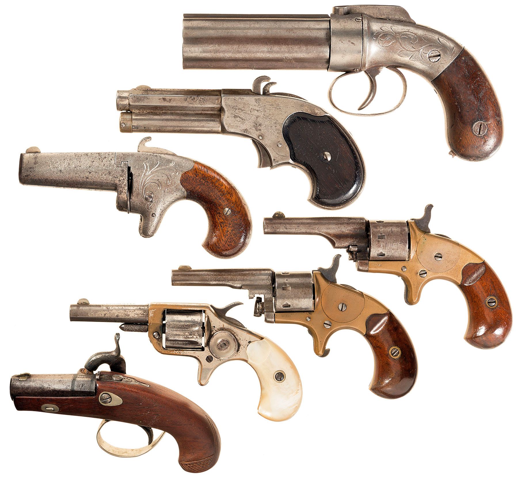 Seven Antique Handguns | Rock Island Auction