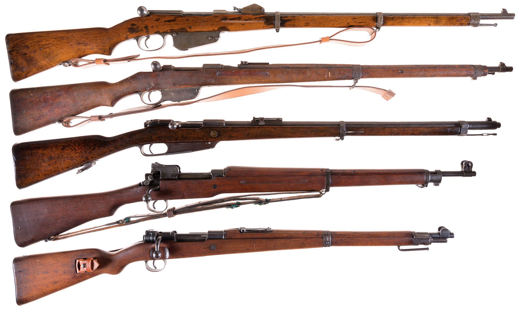 Five Bolt Action Military Rifles -A) Steyr Model 1888/90 Straigh | Rock ...