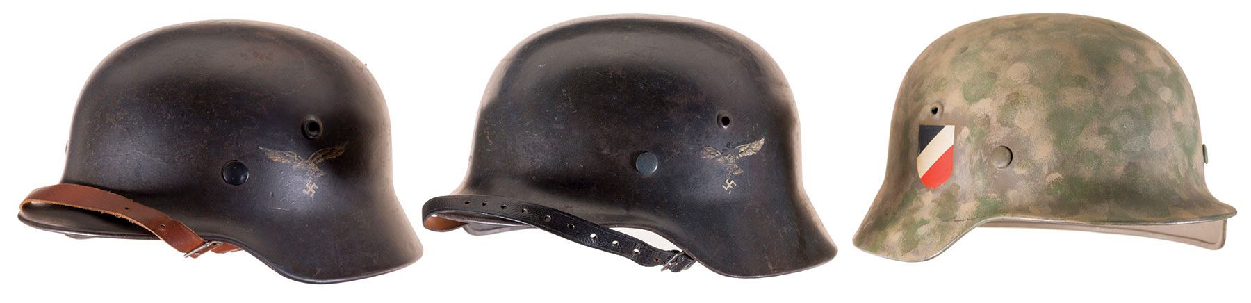 Three Nazi-Style Stahlhelm Helmets | Rock Island Auction