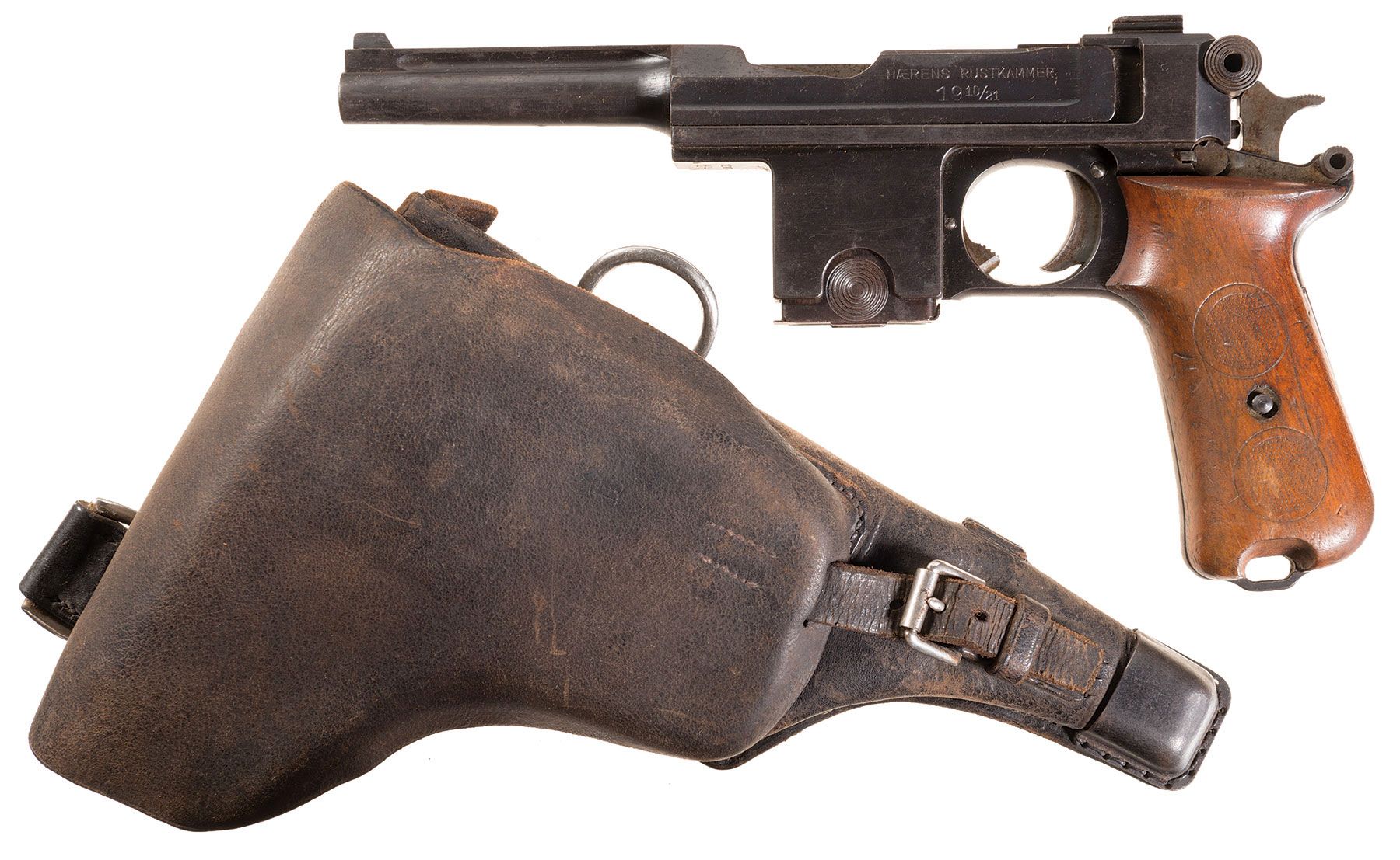 Danish Bergmann 1910/21 Pistol with Holster | Rock Island Auction