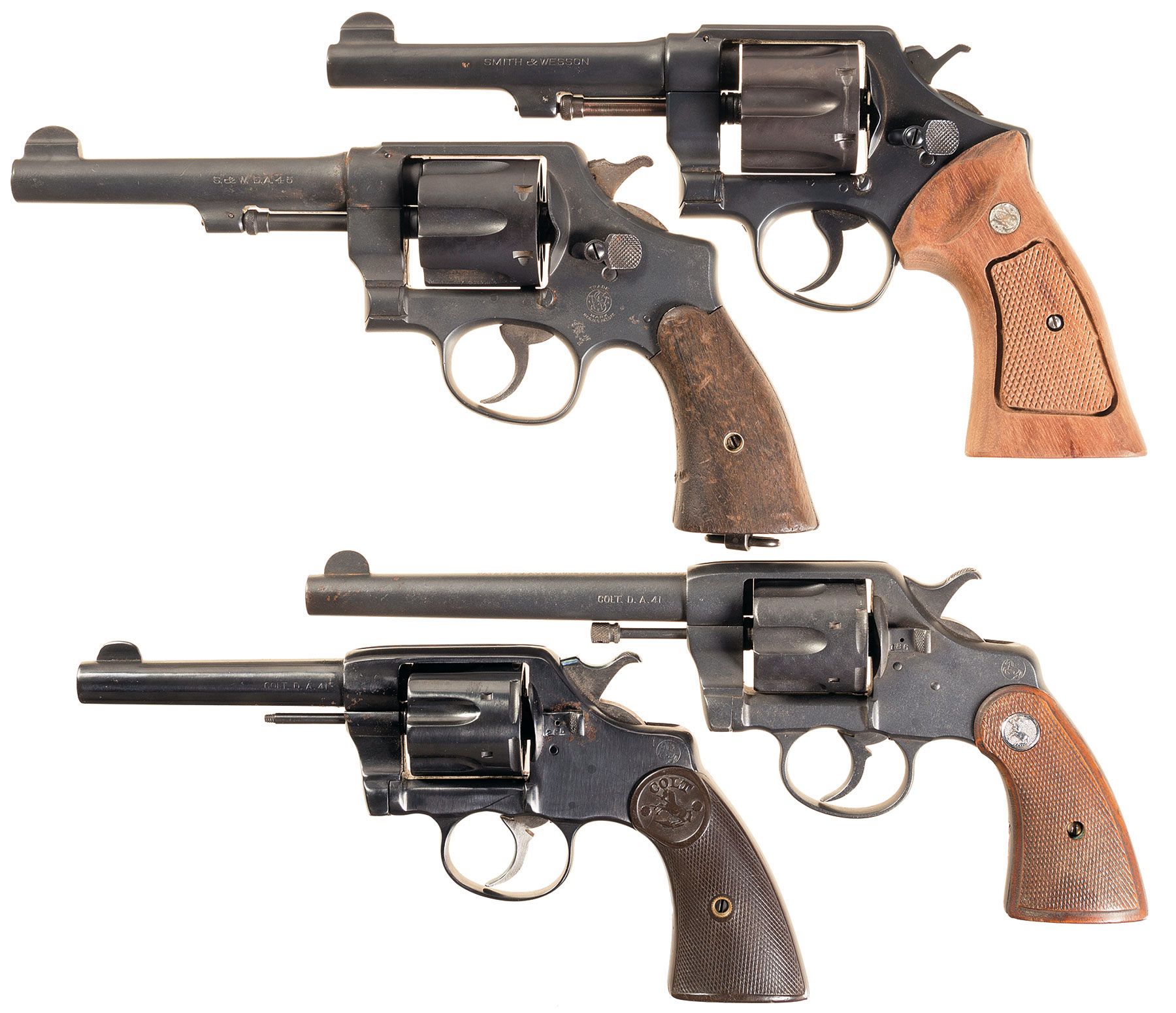 Four Double Action Revolvers -A) Smith & Wesson Model 1917 Revol | Rock Island Auction