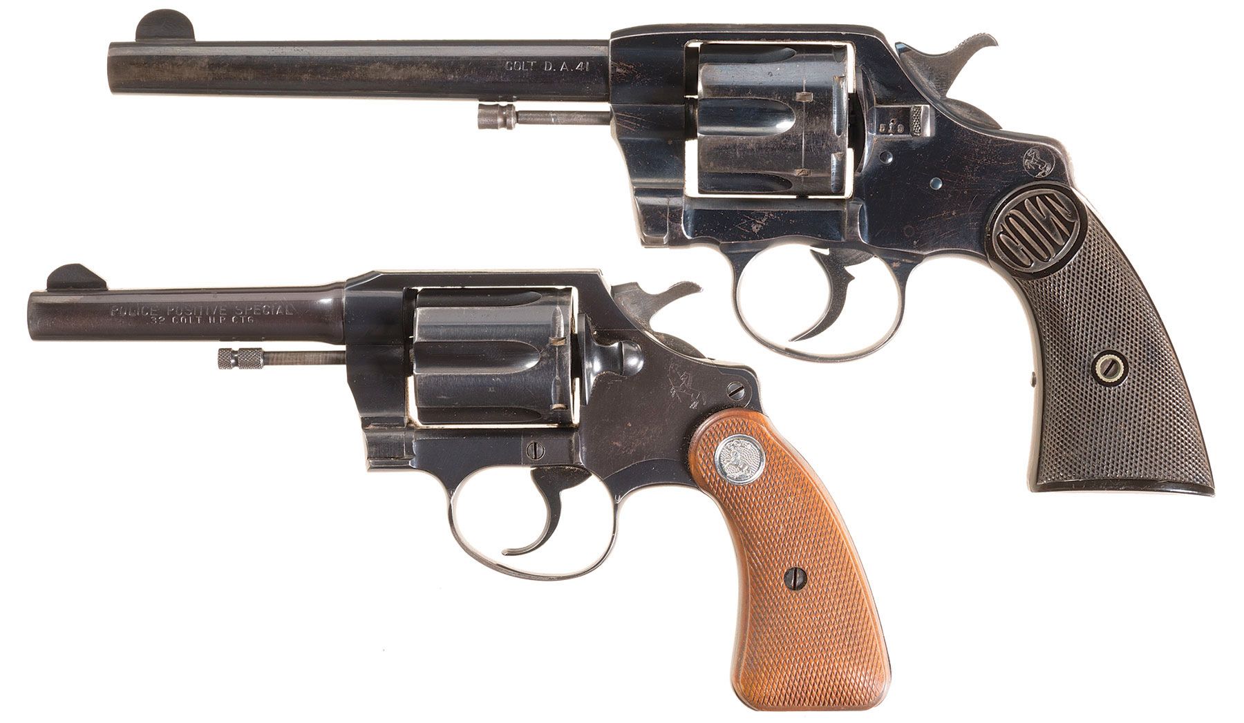 Two Colt Double Action Revolvers -A) Colt New Army and Navy Mode | Rock ...