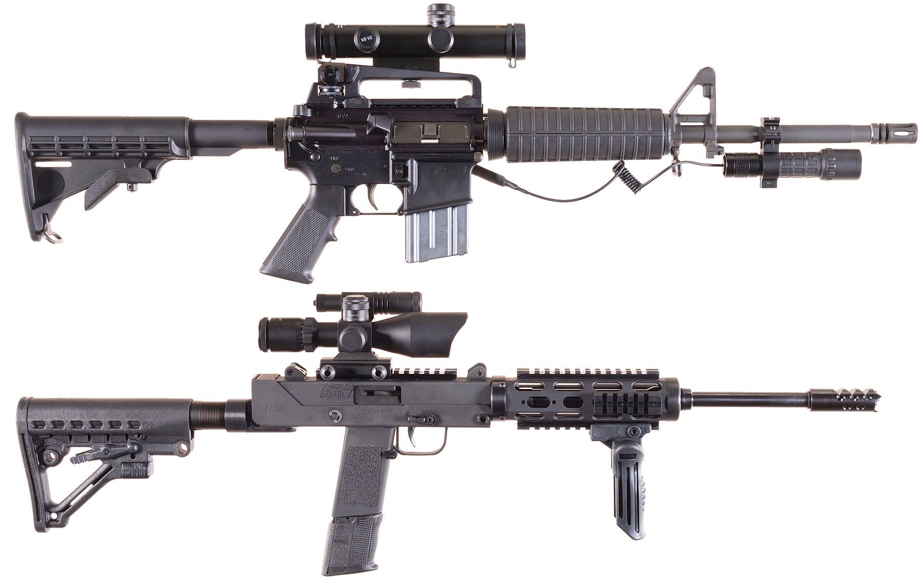 Two Scoped Semi-Automatic Longarms -A) Armalite M15A4 Rifle | Rock ...