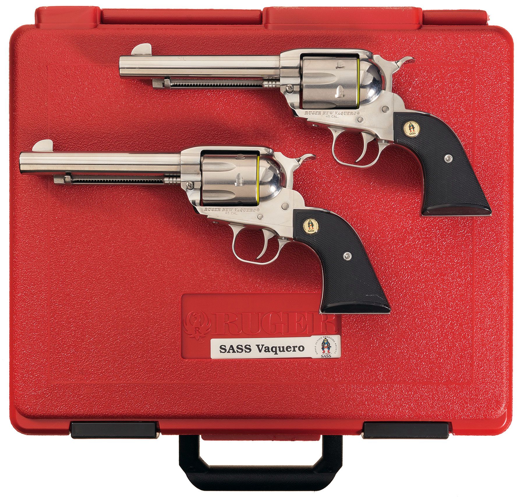SASS Cased Pair of Ruger New Vaquero Revolvers | Rock Island Auction
