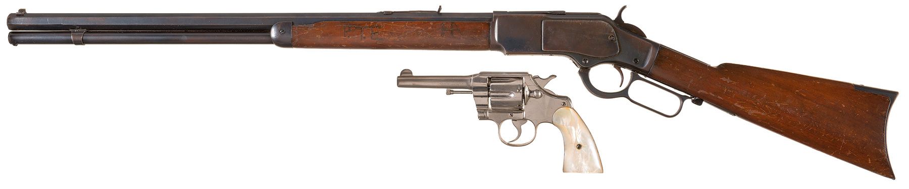 Winchester Rifle and Colt Revolver Attributed to Texas Ranger | Rock ...