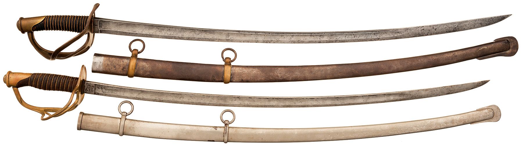 Two Cavalry Sabers with Scabbards | Rock Island Auction