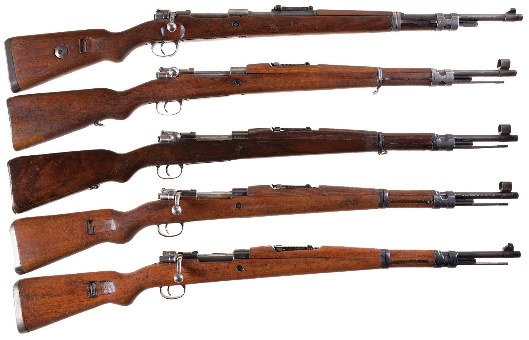 Five Yugoslavian Bolt Action Military Rifles -A) Model 98 Mauser | Rock ...