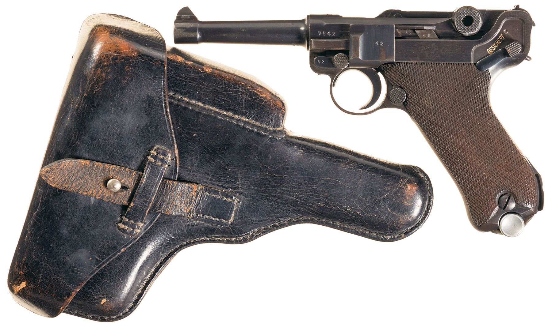 Mauser 'S/42' Code Luger Semi-Automatic Pistol with Holster | Rock ...