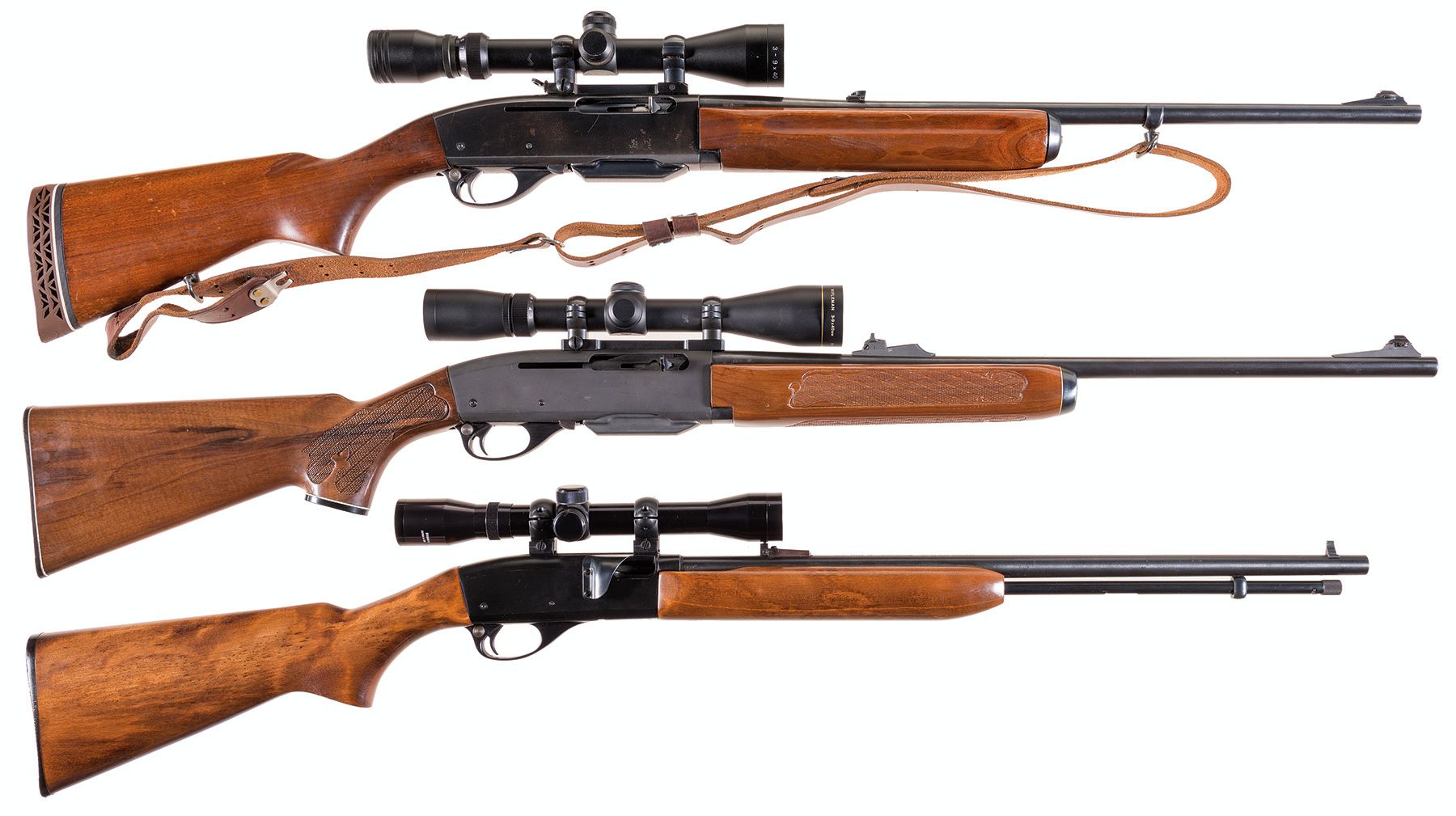 Three Remington Semi-Automatic Rifles with Scopes | Rock Island Auction