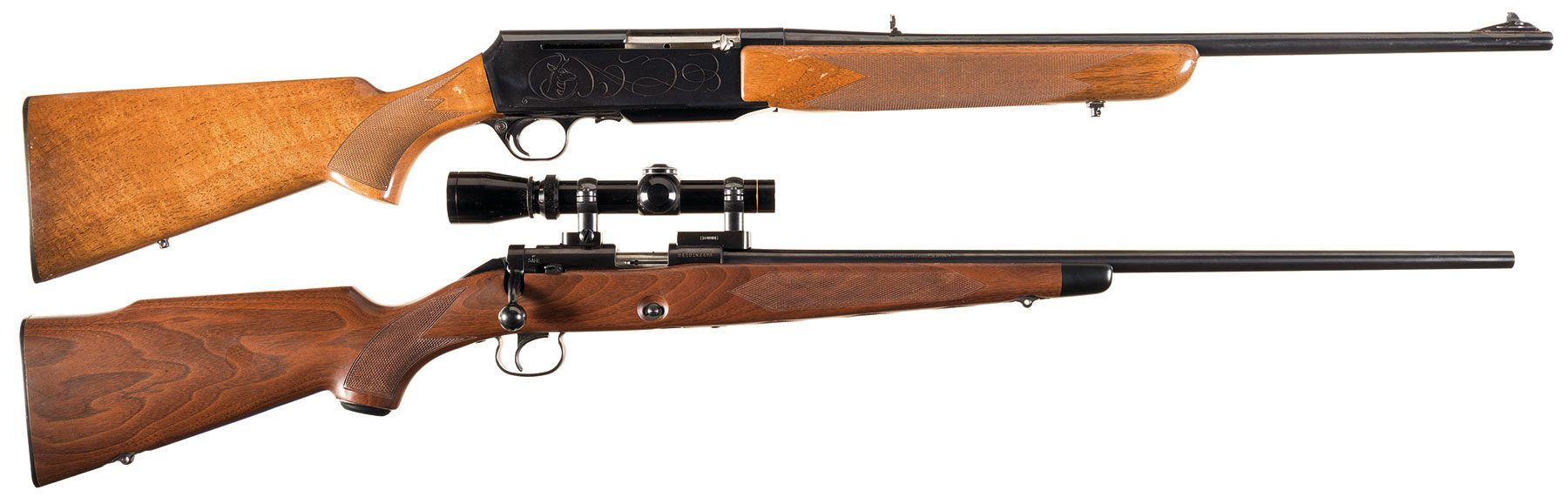 Two Sporting Rifles -A) Browning BAR Semi-Automatic Rifle | Rock Island ...
