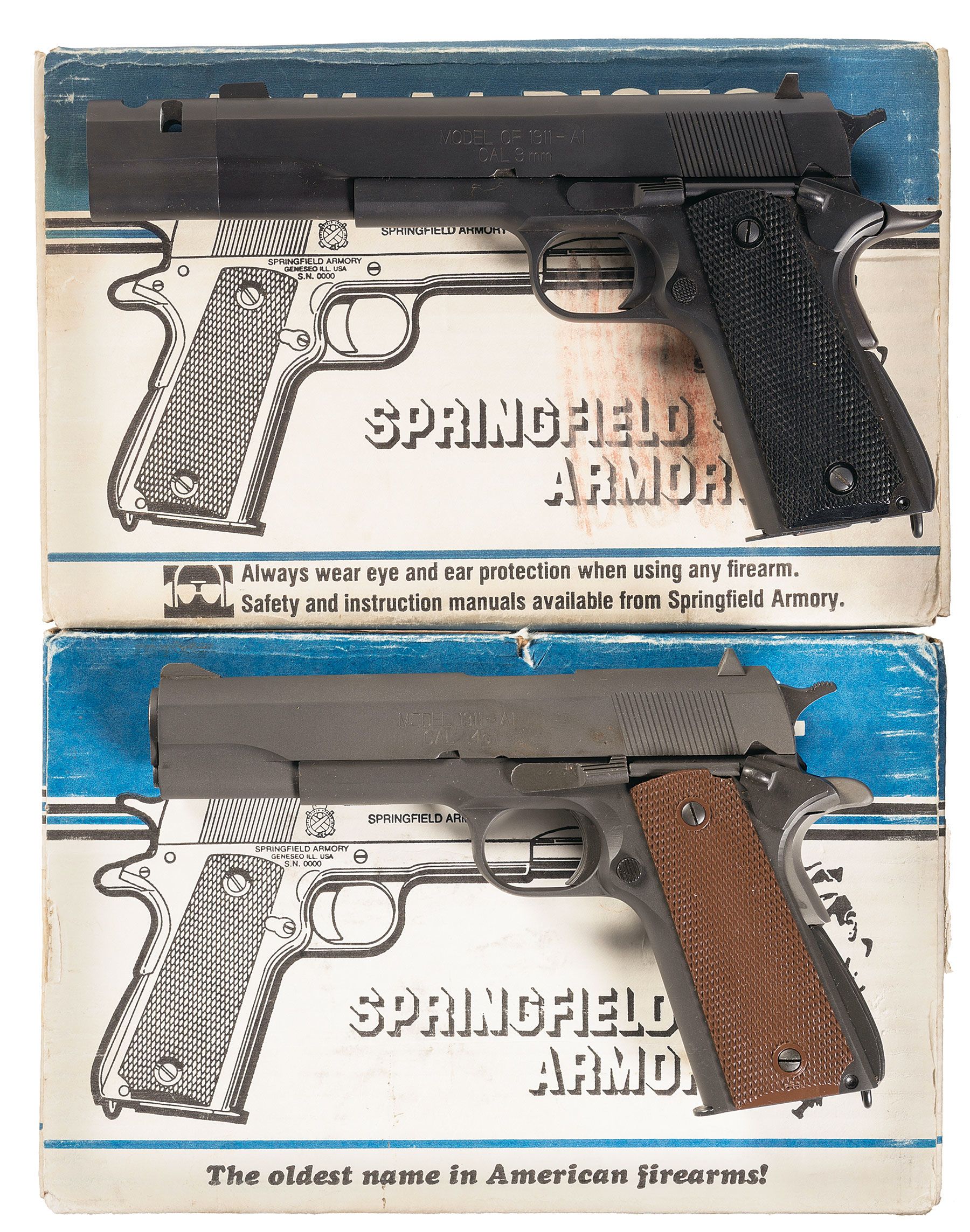 Two Springfield Armory Semi-Automatic Pistols with Boxes | Rock Island ...
