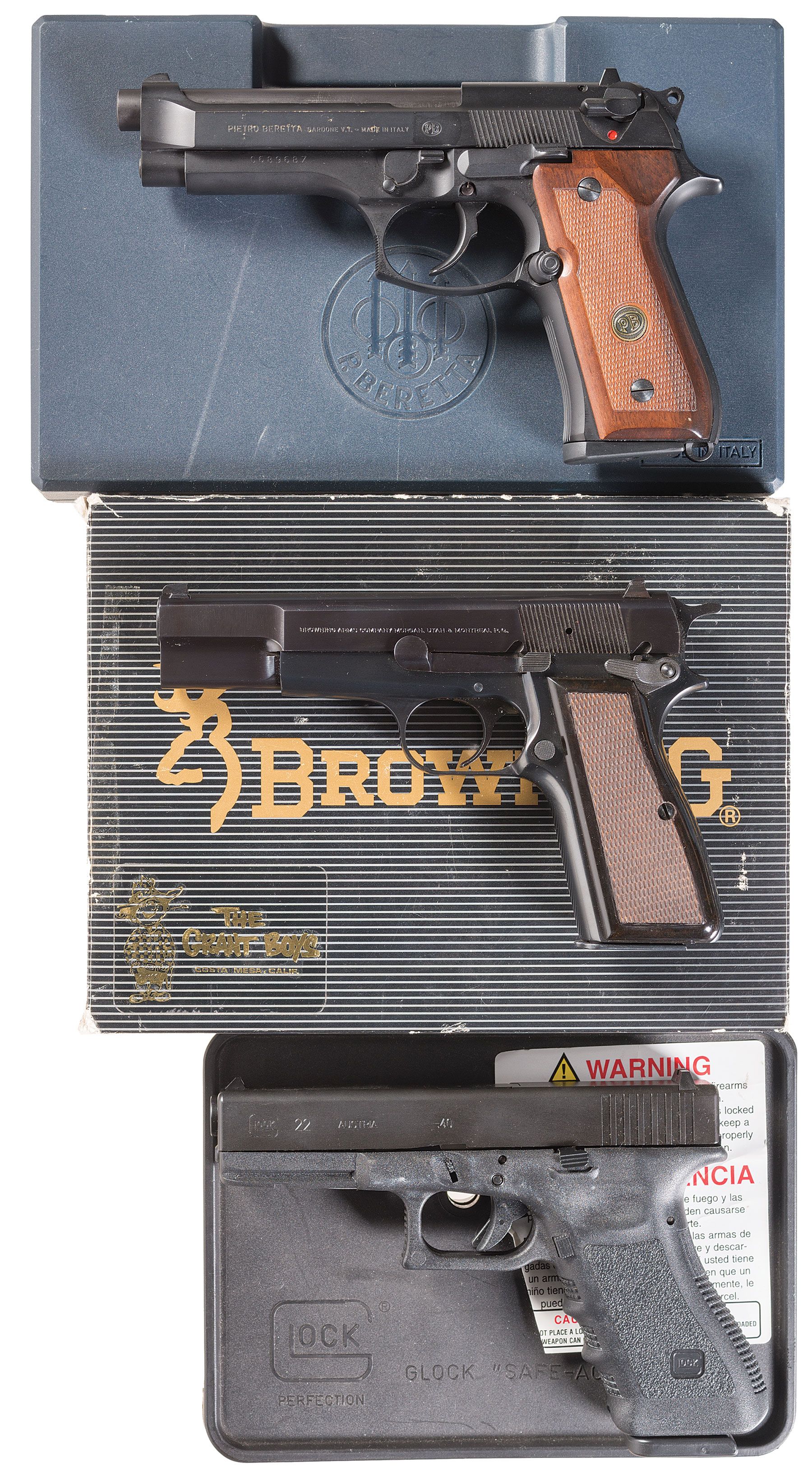 Three Semi-Automatic Pistols -A) Beretta Model 92F Pistol with C | Rock ...