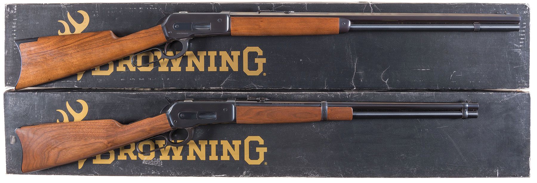 Two Browning Lever Action Rifles with Boxes | Rock Island Auction