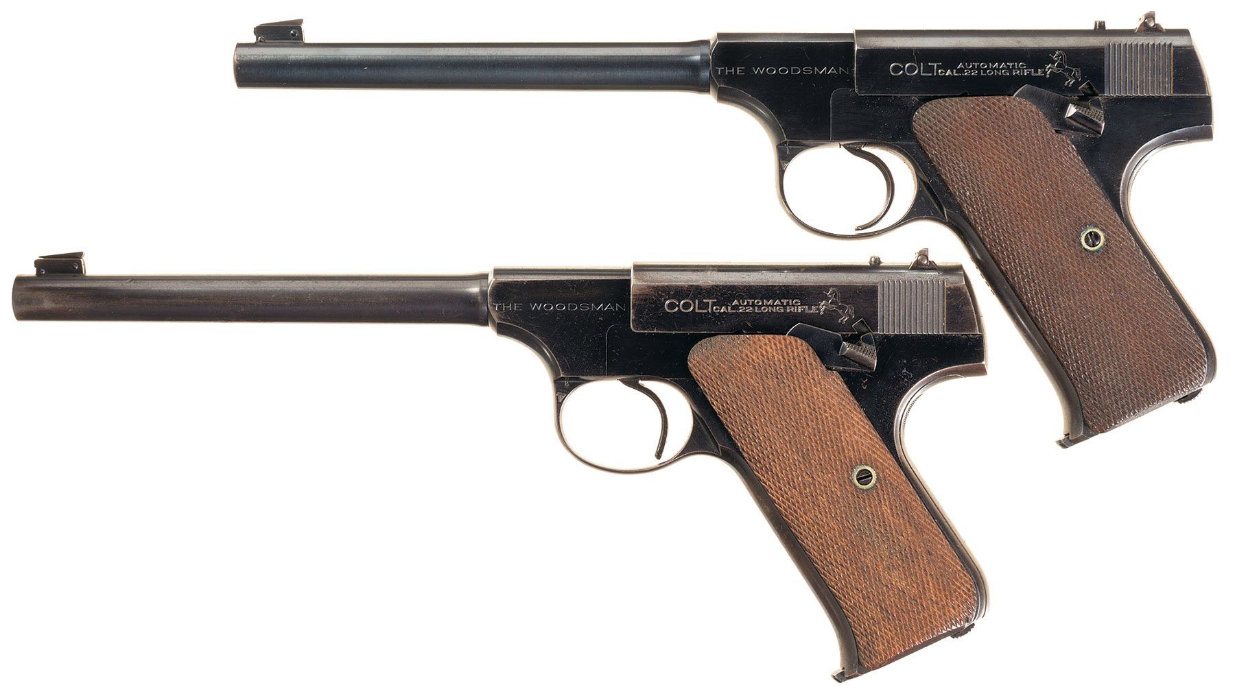 Two Pre-War Colt Woodsman Semi-Automatic Pistols -A) Colt First | Rock ...
